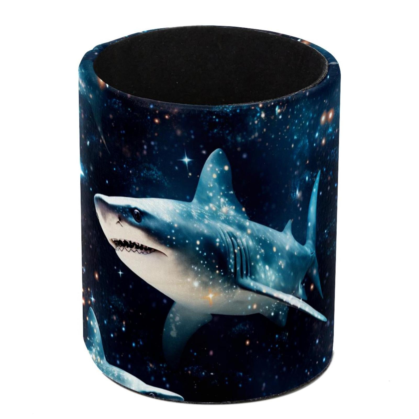 Pen Holder Cup Pencil Cup Holder for Office Starry Sky Shark Desk ...