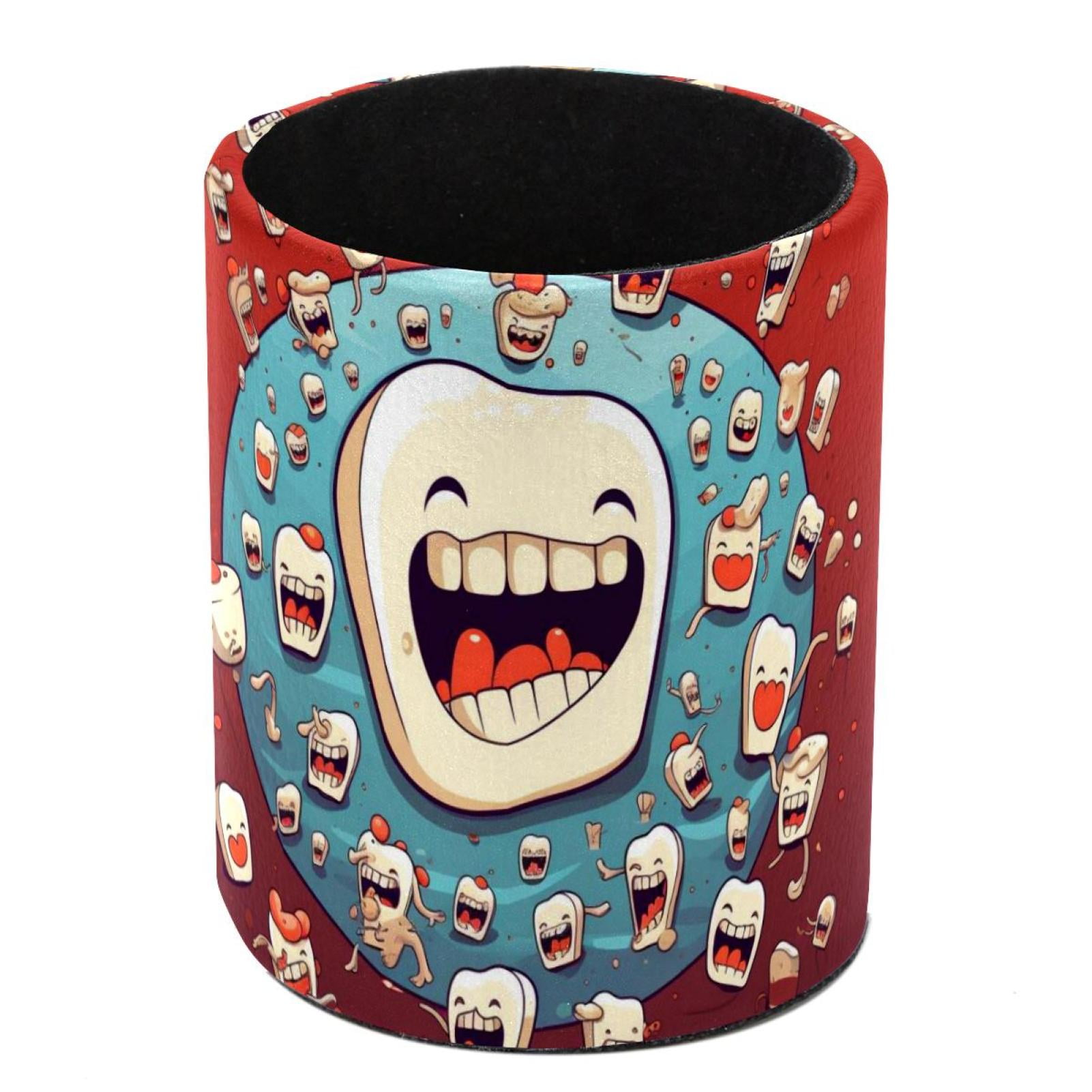Pen Holder Cup Pencil Cup Holder for Office Teeth Desk Organizer ...