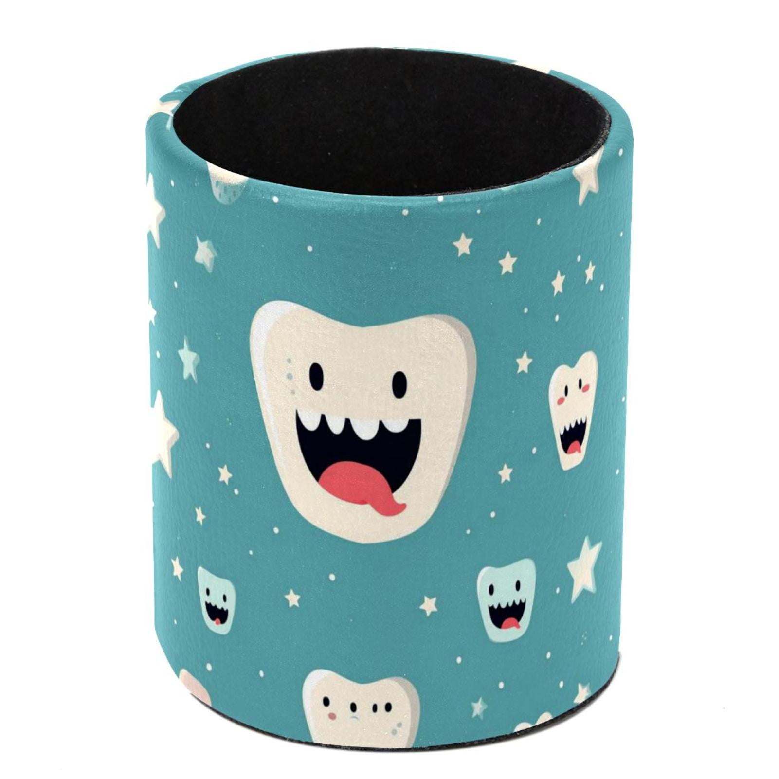 Pen Holder Cup Pencil Cup Holder for Office Teeth Desk Organizer ...