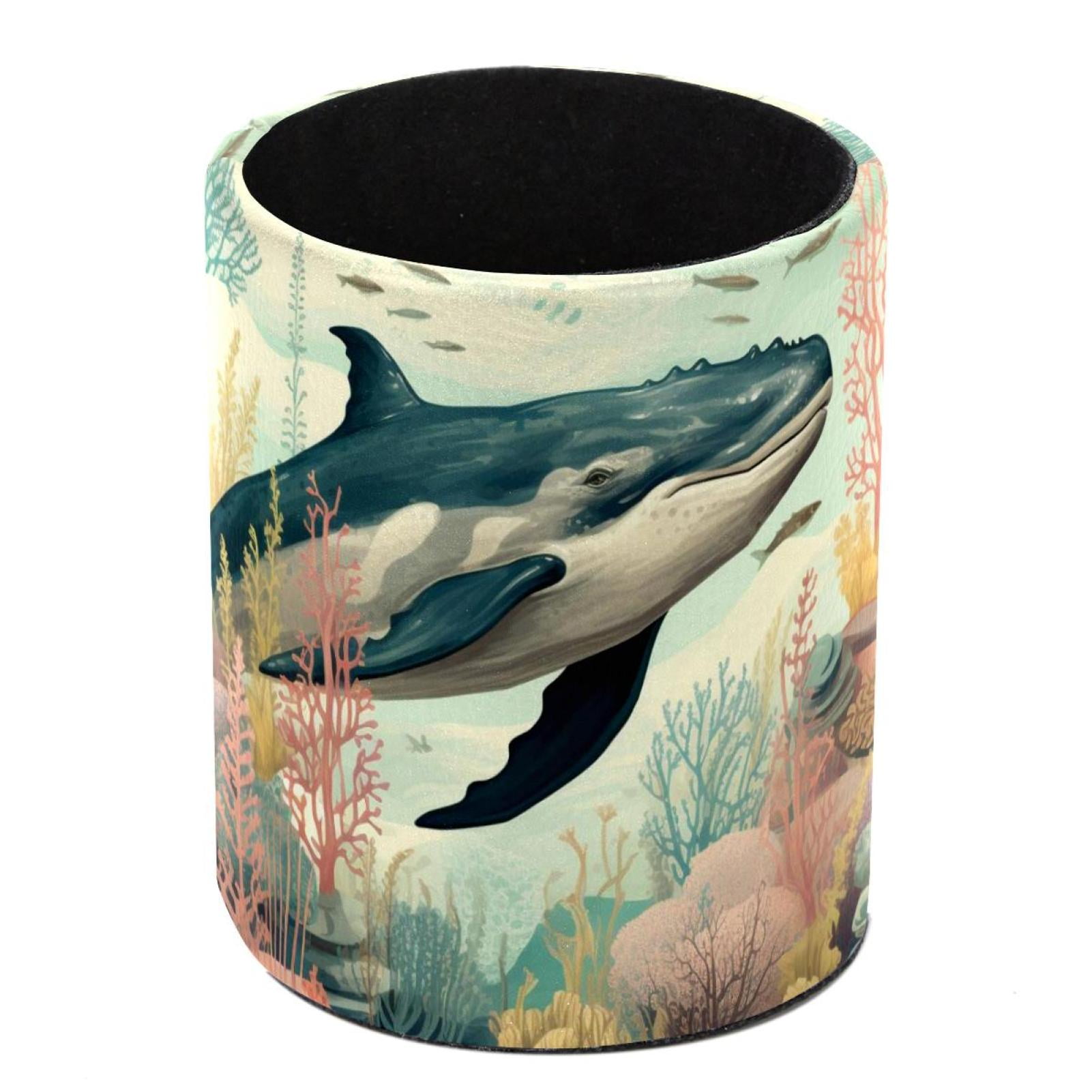 Pen Holder Cup Pencil Cup Holder for Office Whale Desk Organizer ...