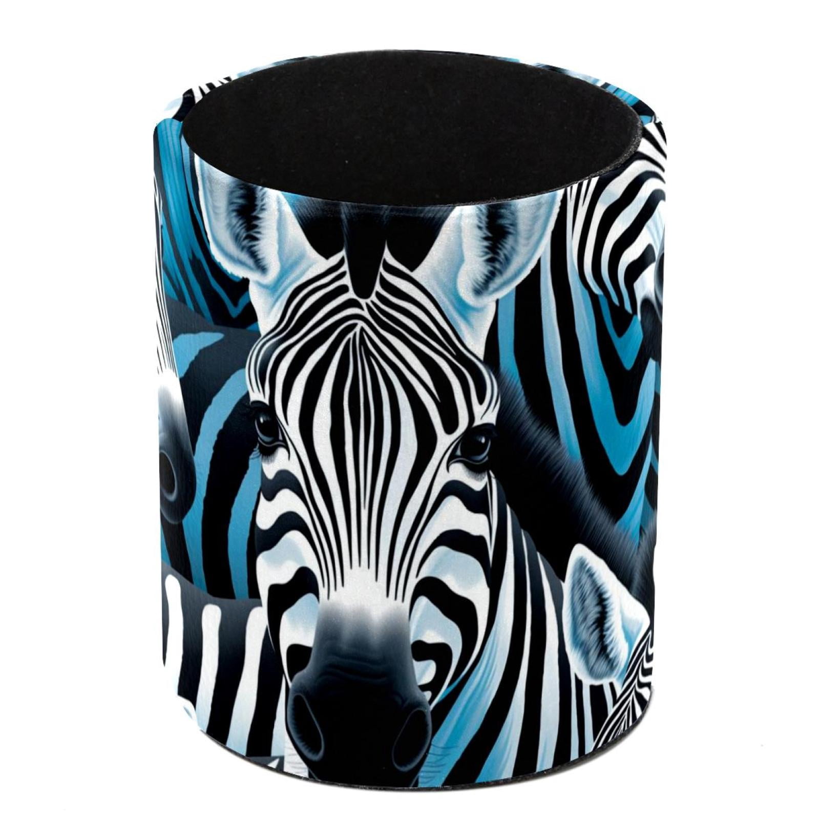 Pen Holder Cup Pencil Cup Holder for Office Zebra Desk Organizer ...
