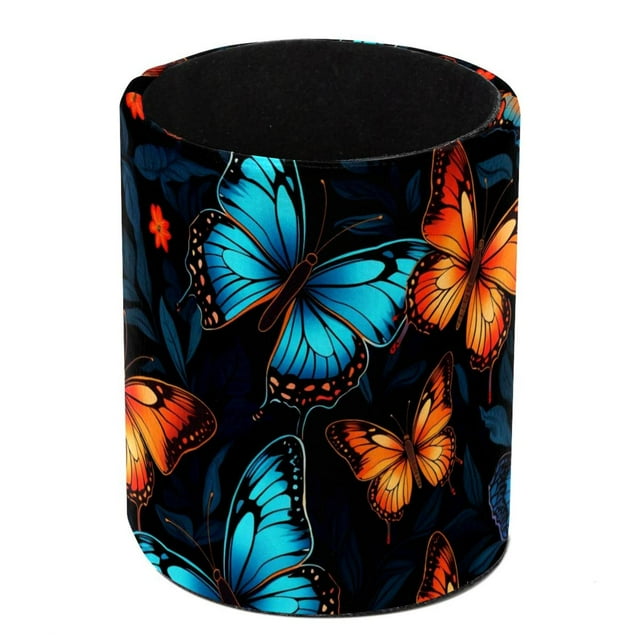 Pen Holder Cup for Desk, Colorful Butterfly Pencil Cup Holder for Desk ...