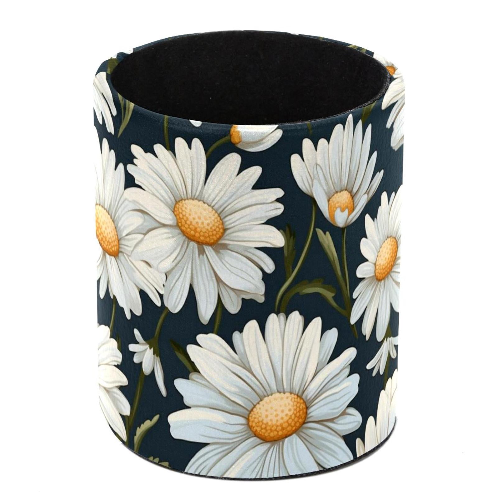 Pen Holder Cup for Desk, Daisy Pencil Cup Holder for Desk Office Pen ...