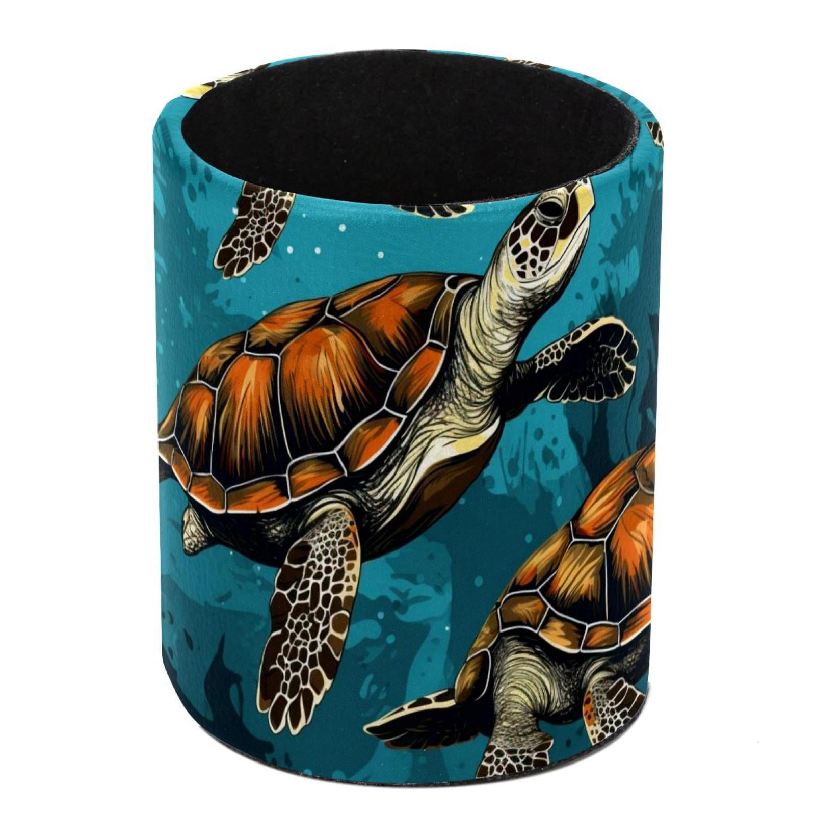 Pen Holder Cup for Desk, Sea Turtle Pencil Cup Holder for Desk Office ...