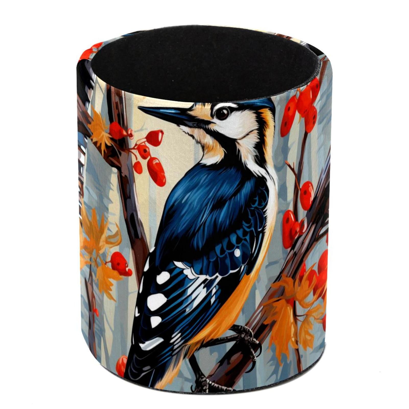 Pen Holder Cup for Desk, Woodpecker Pencil Cup Holder for Desk Office ...