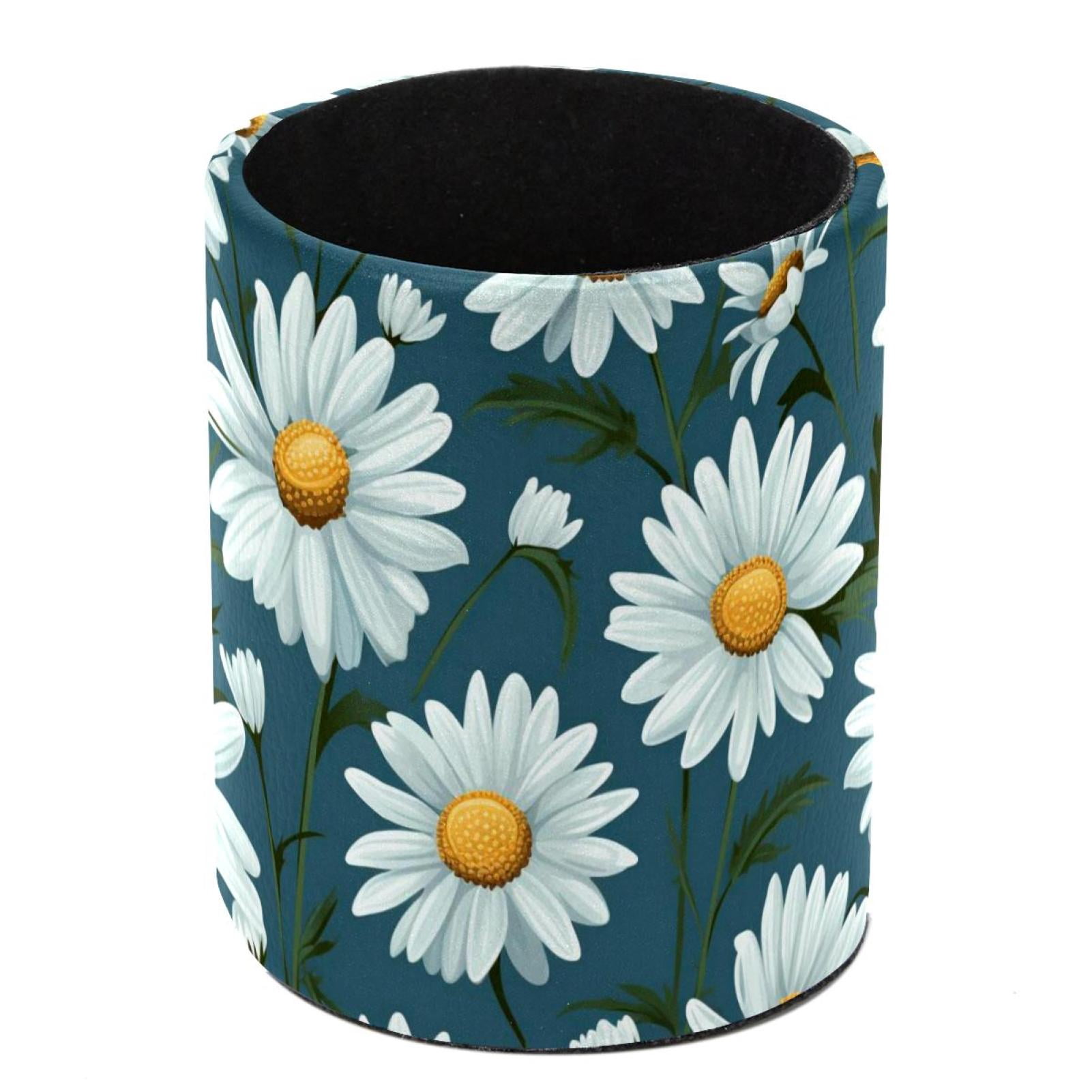 Pen Holder for Desk, Daisy Pencil Holder Pen Cup Marker Holder Makeup ...