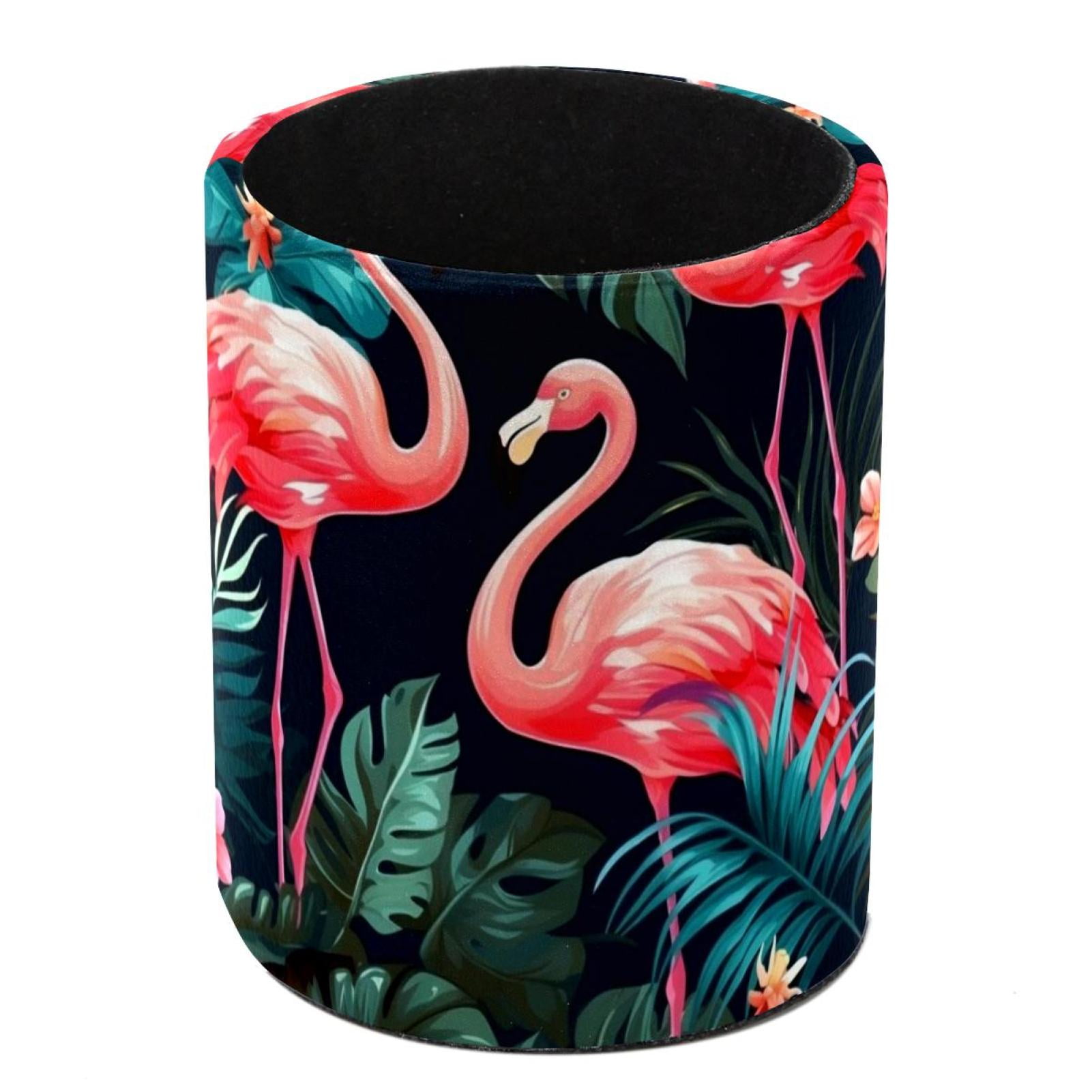 Pen Holder for Desk, Flamingo Rainforest Pencil Holder Pen Cup Marker ...