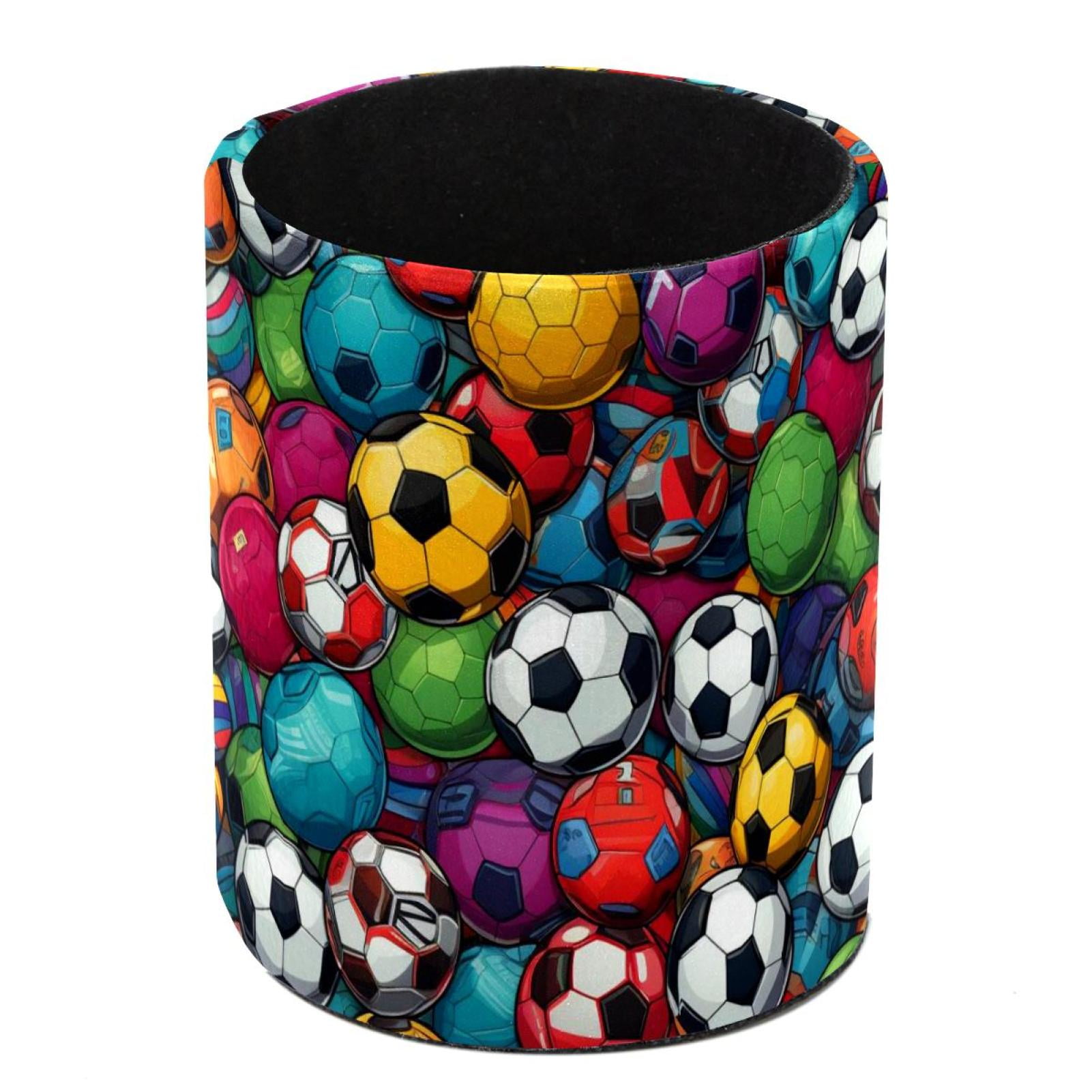 Pen Holder for Desk, Football Soccer Pencil Holder Pen Cup Marker ...