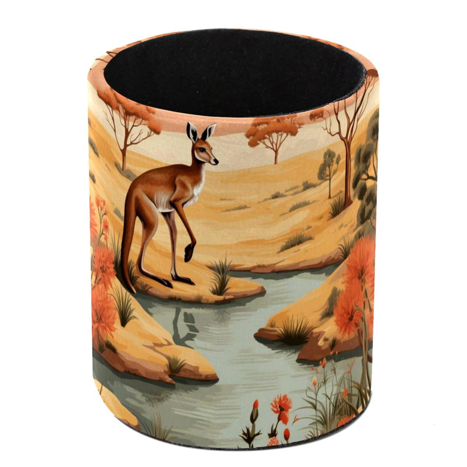 Pen Holder for Desk, Kangaroo Pencil Holder Pen Cup Marker Holder ...