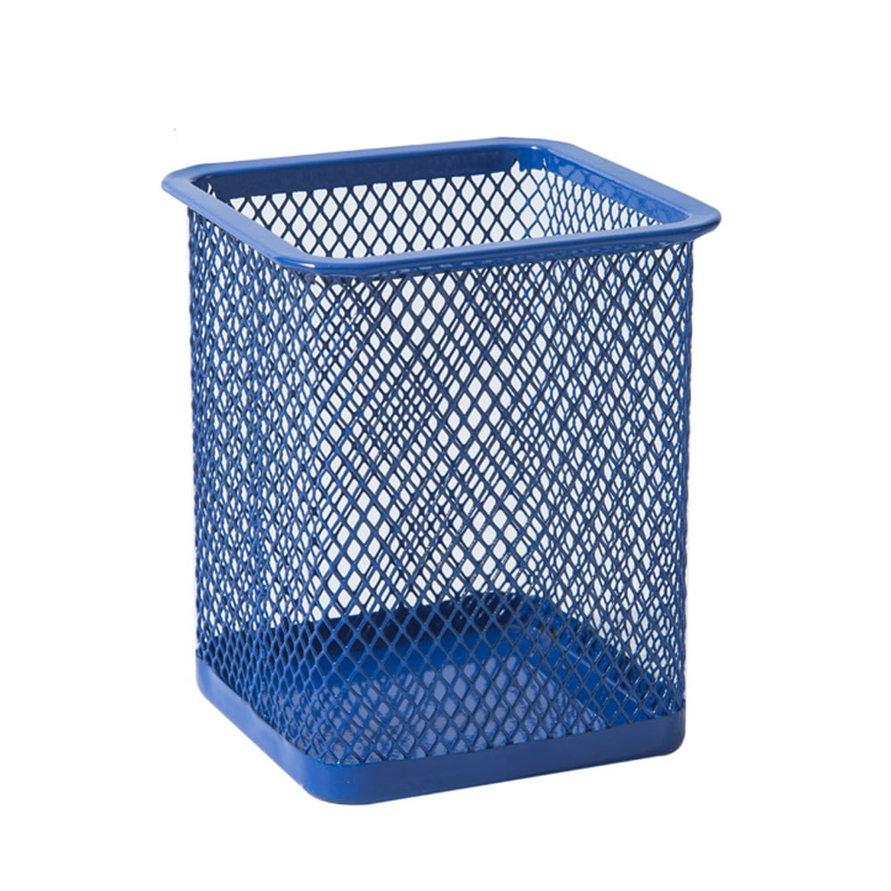 Pen Holder Desk Organizers Metal Mesh Pencil Holder Square Pencil ...