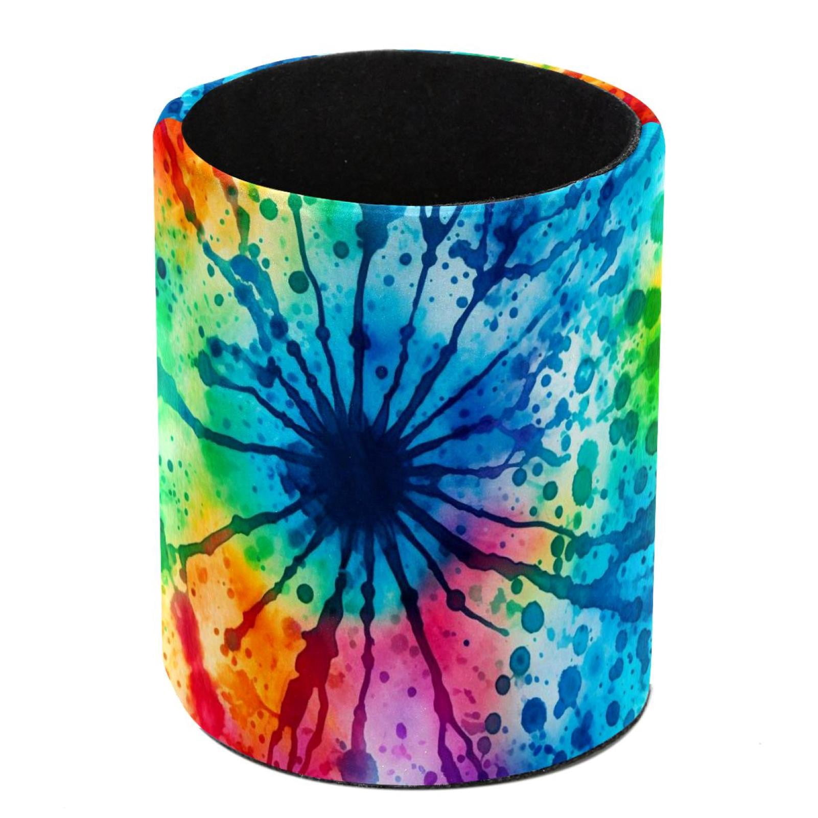 Pen Holder for Desk PVC Leather Pencil Cup Stand Round Desktop Pen ...