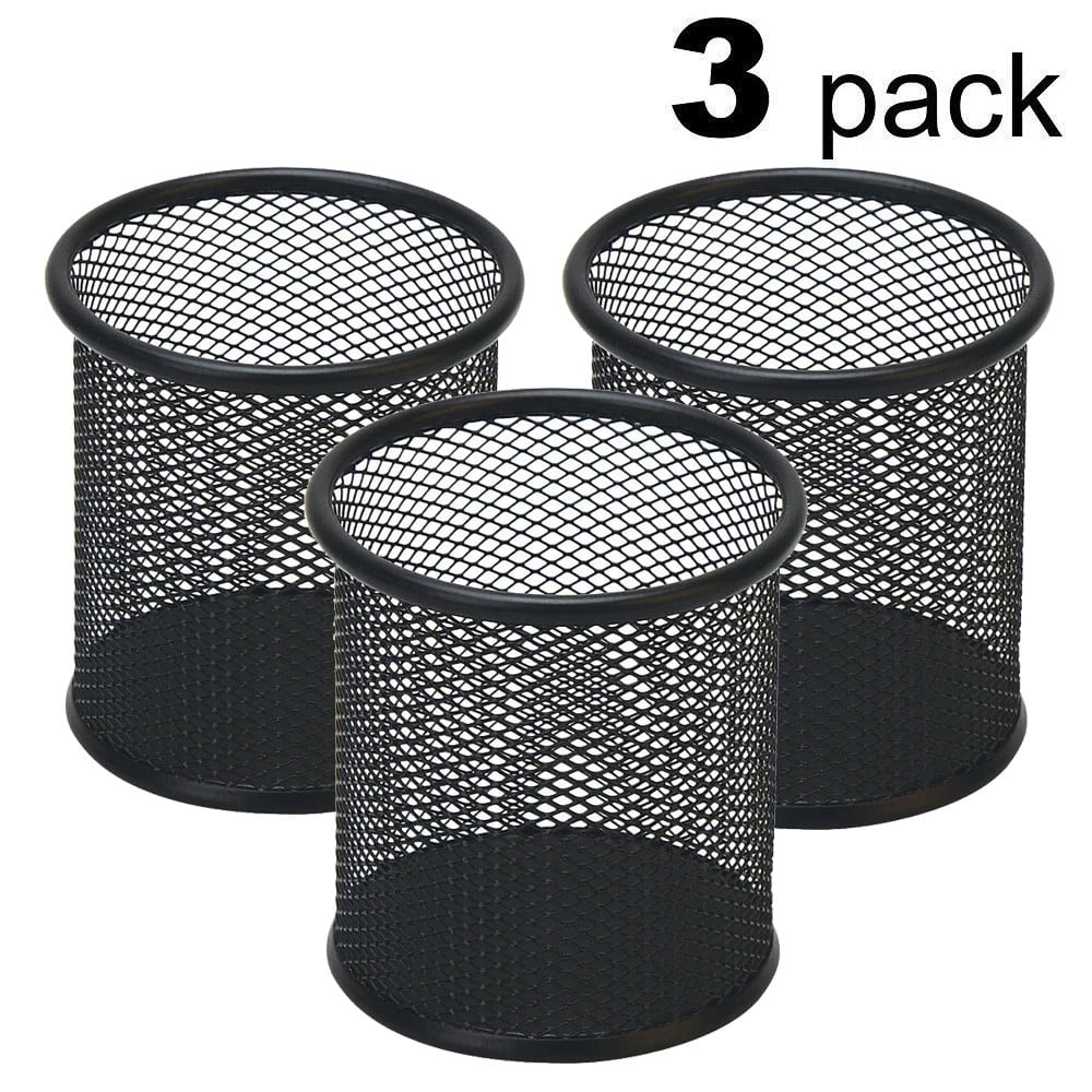 Pen Holder for Desk, Premium Mesh Metal Pencil Holder Pen Cup Marker ...