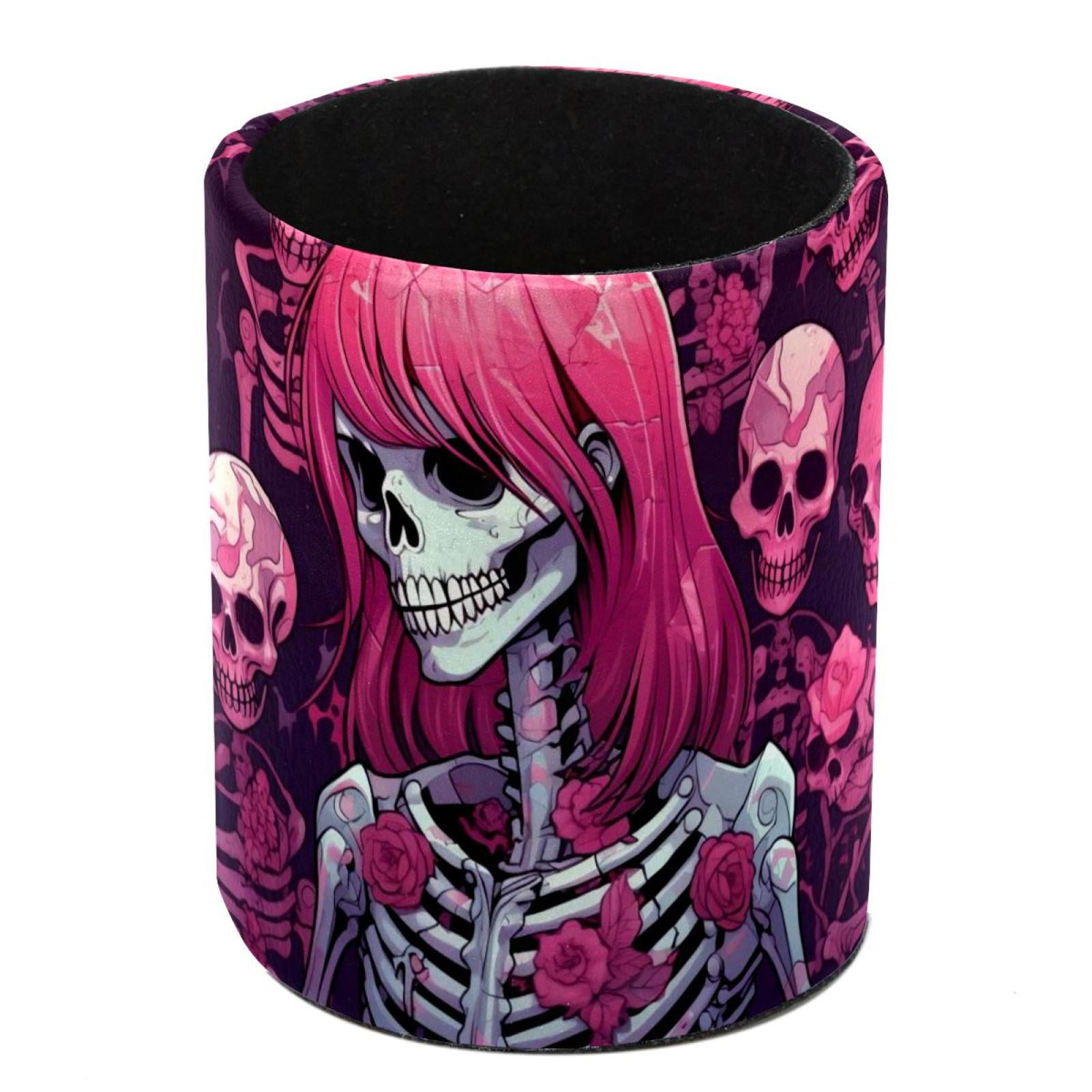 Pen Holder for Desk, Skeleton Pencil Holder Pen Cup Marker Holder ...