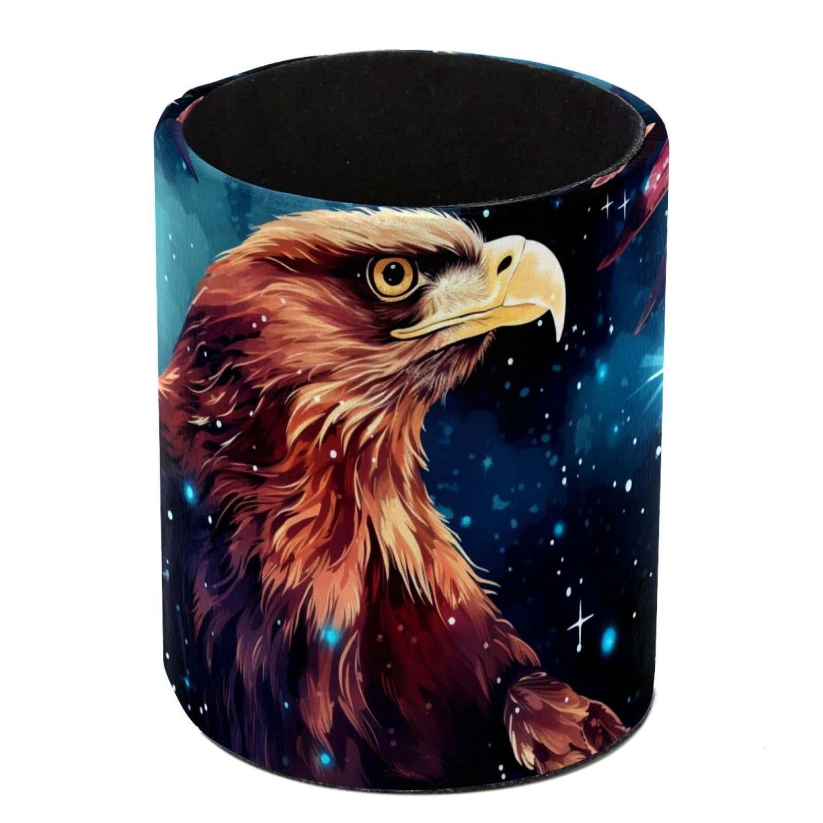 Pen Holder for Desk, Starry Eagle Pencil Holder Pen Cup Marker Holder Makeup Brush Holders, Desk ...