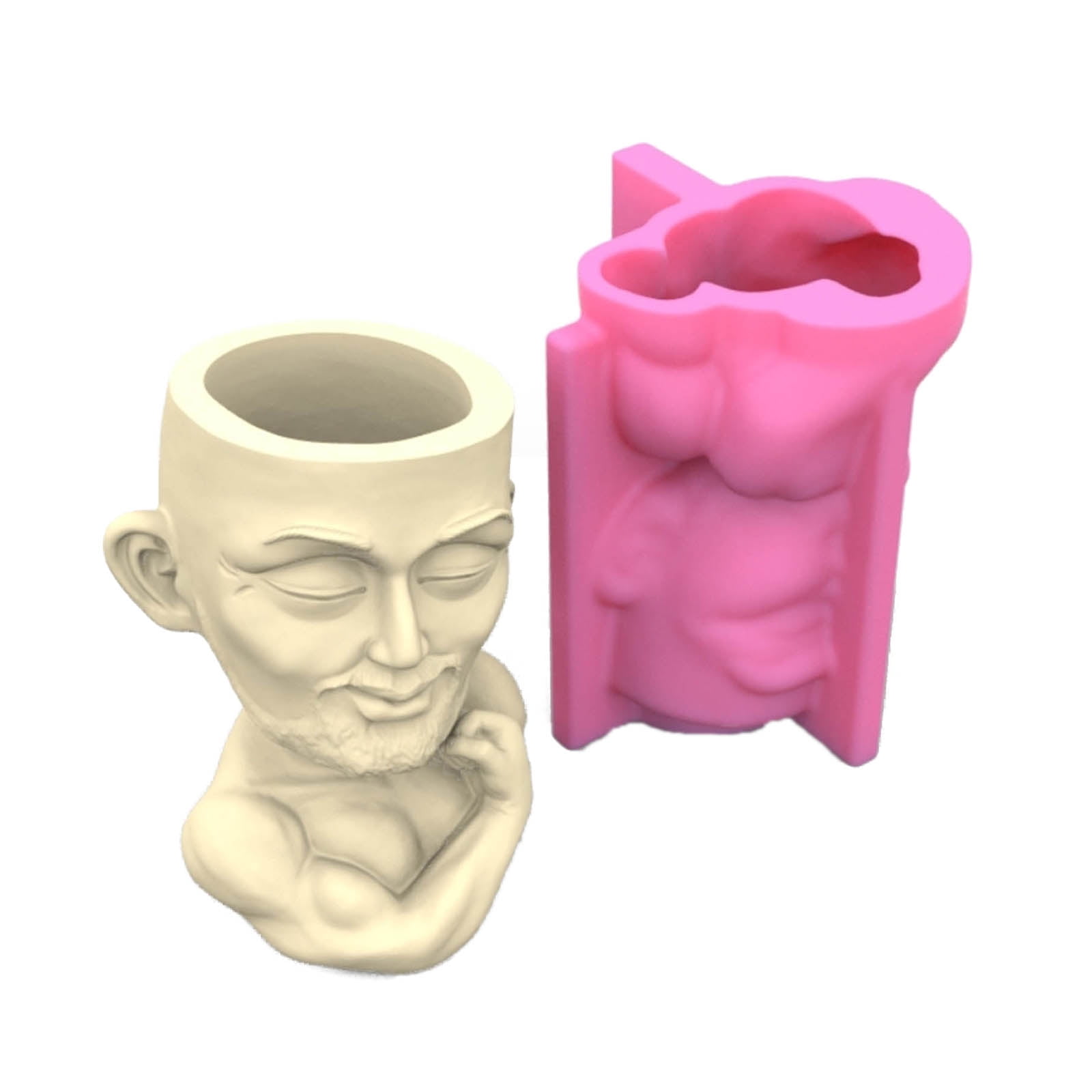 Pen Holder Flower Pot Silicone Molds Table Ornament Mould Plaster ...
