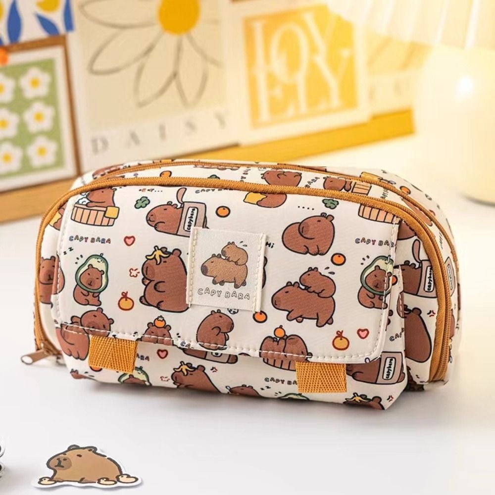 Pen Holder Kawaii Capybara Pencil Bag Aesthetic Multi-layer Pencil Case ... Pen Holder Kawaii Capybara Pencil Bag Aesthetic Multi-layer Pencil Case ...