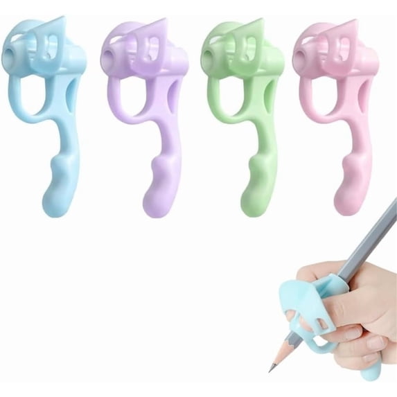 Pen Holder, New 5-Finger Silicone Pen Holder Handwriting Aid Tool ...
