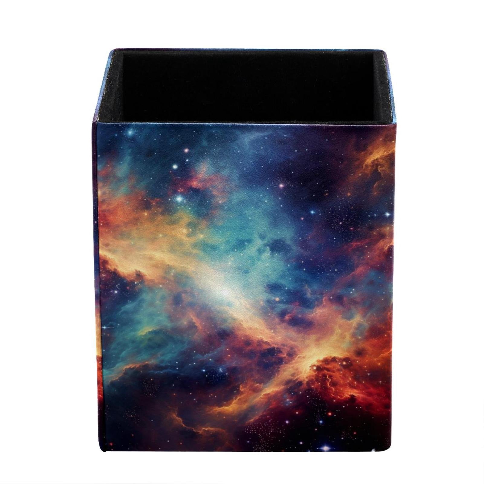 Pen Holder Outer Space Nubela Pencil Holder for Desk, Leather Pen ...