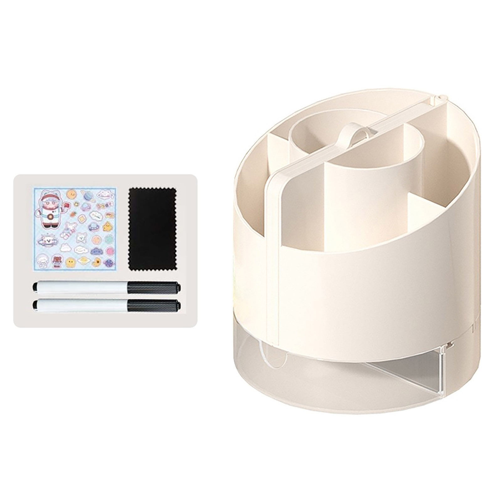 Pen Holder Set with Erasable Markers Cleaning Cloth Sticker 6 ...