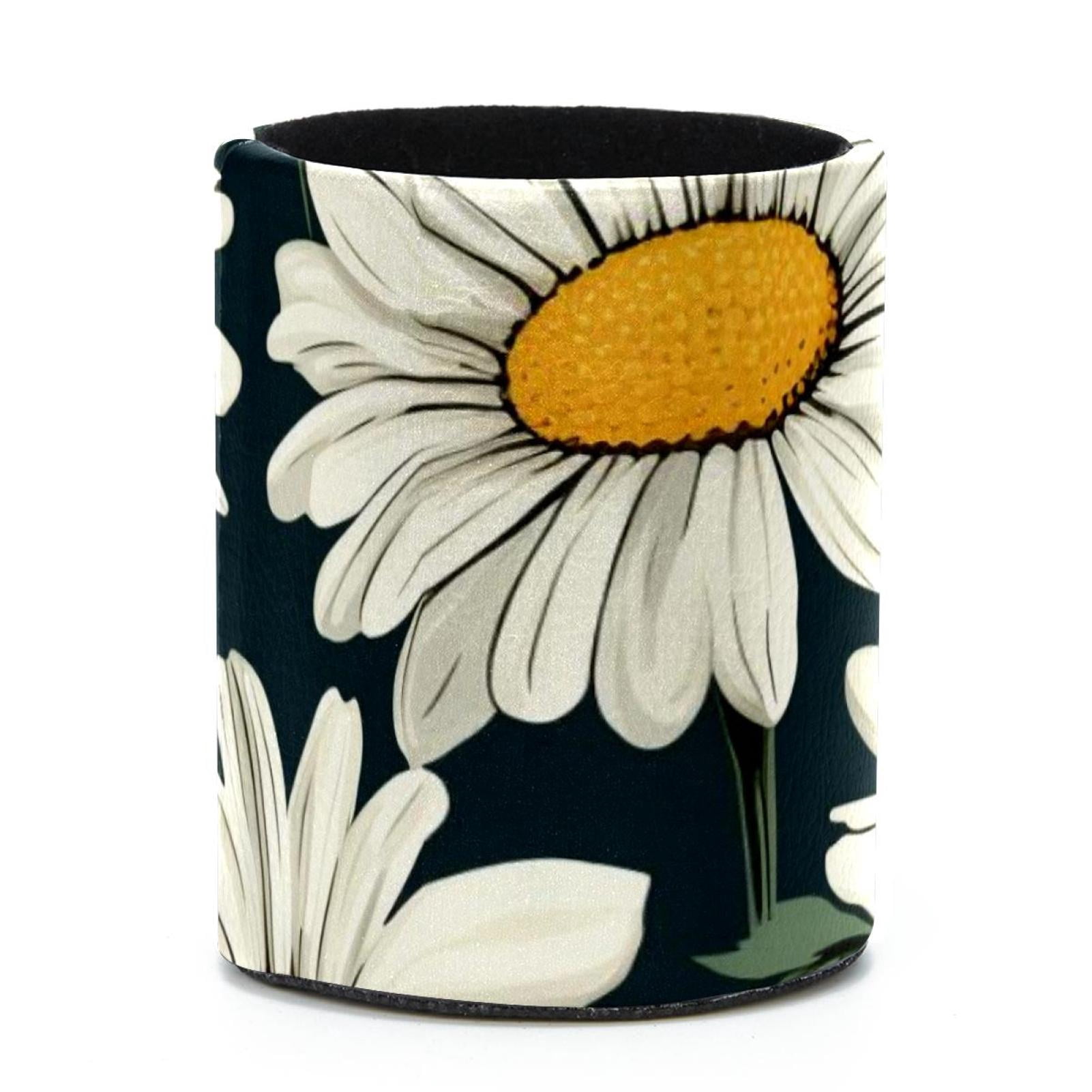Pen Holder for Desk, Daisy Flowers Pencil Cup Holder Stationery ...