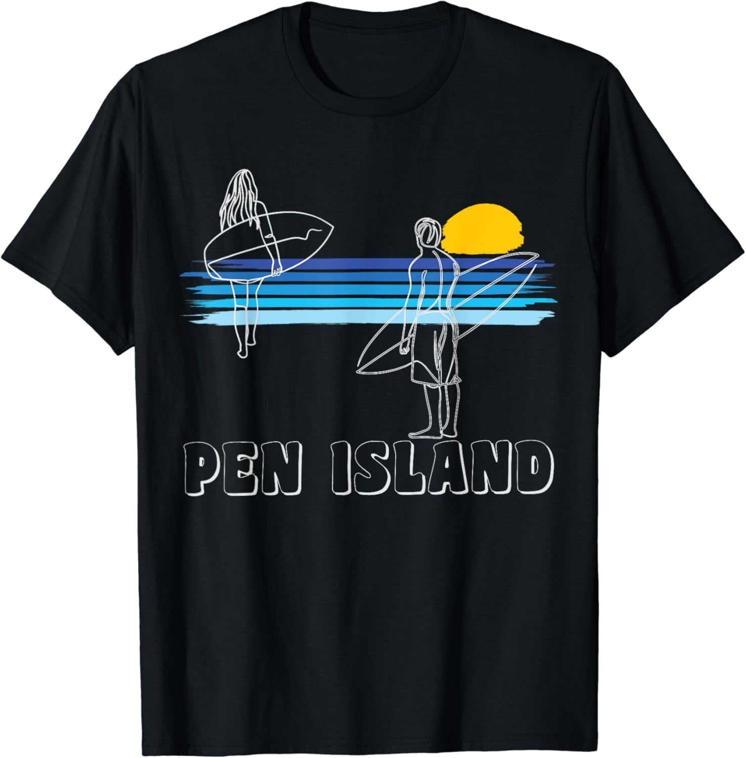 Pen Island Surfing Beach Surf Guy Girl T-Shirt - Walmart.com