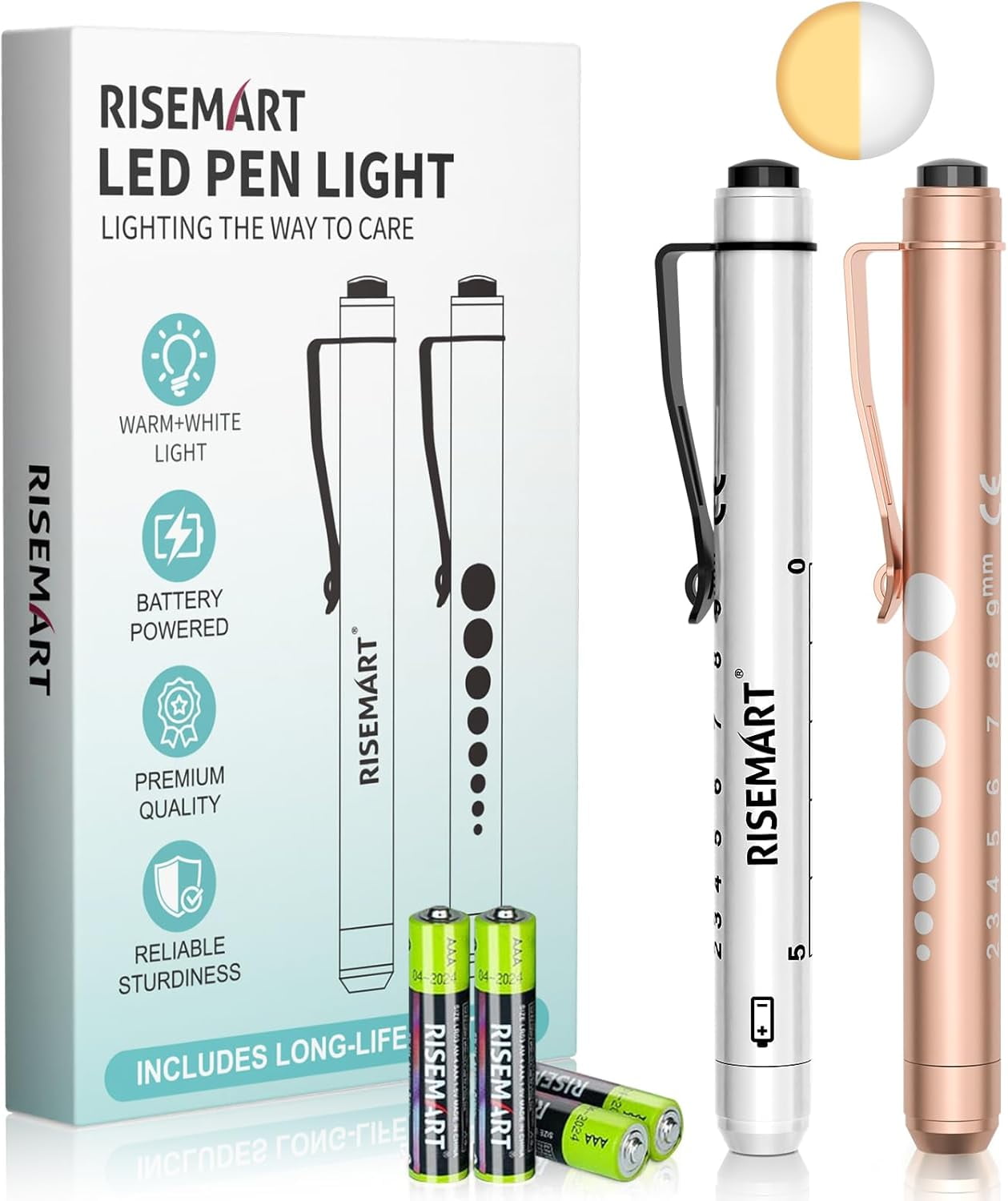 Pen Light, Nurse LED Medical Penlight with Pupil Gauge for Nursing ...