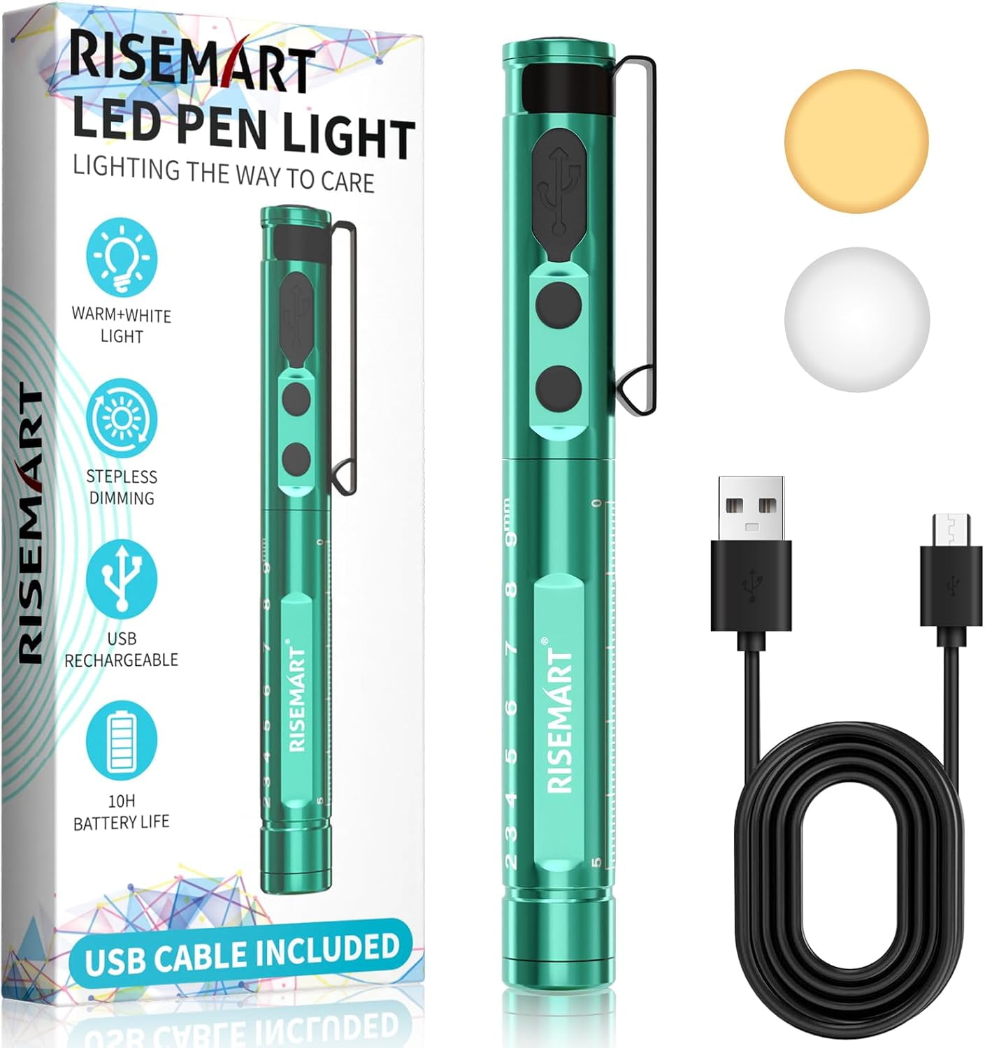 Pen Light for Nurse, Rechargeable LED Medical PenLight, Warm/Cool White ...