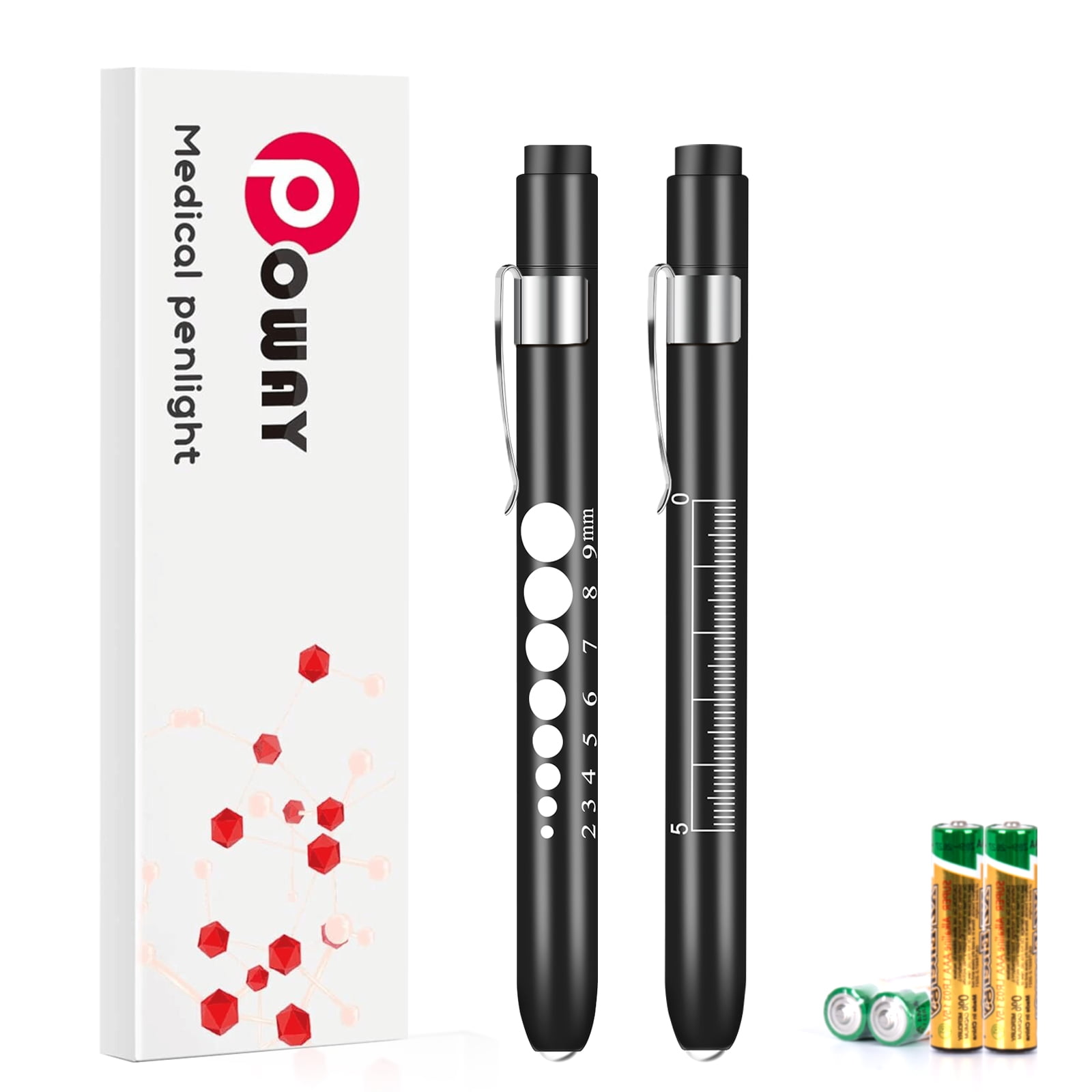 Pen Lights with Pupil Gauge and Ruler LED Pen Lights for Nurses Doctors ...