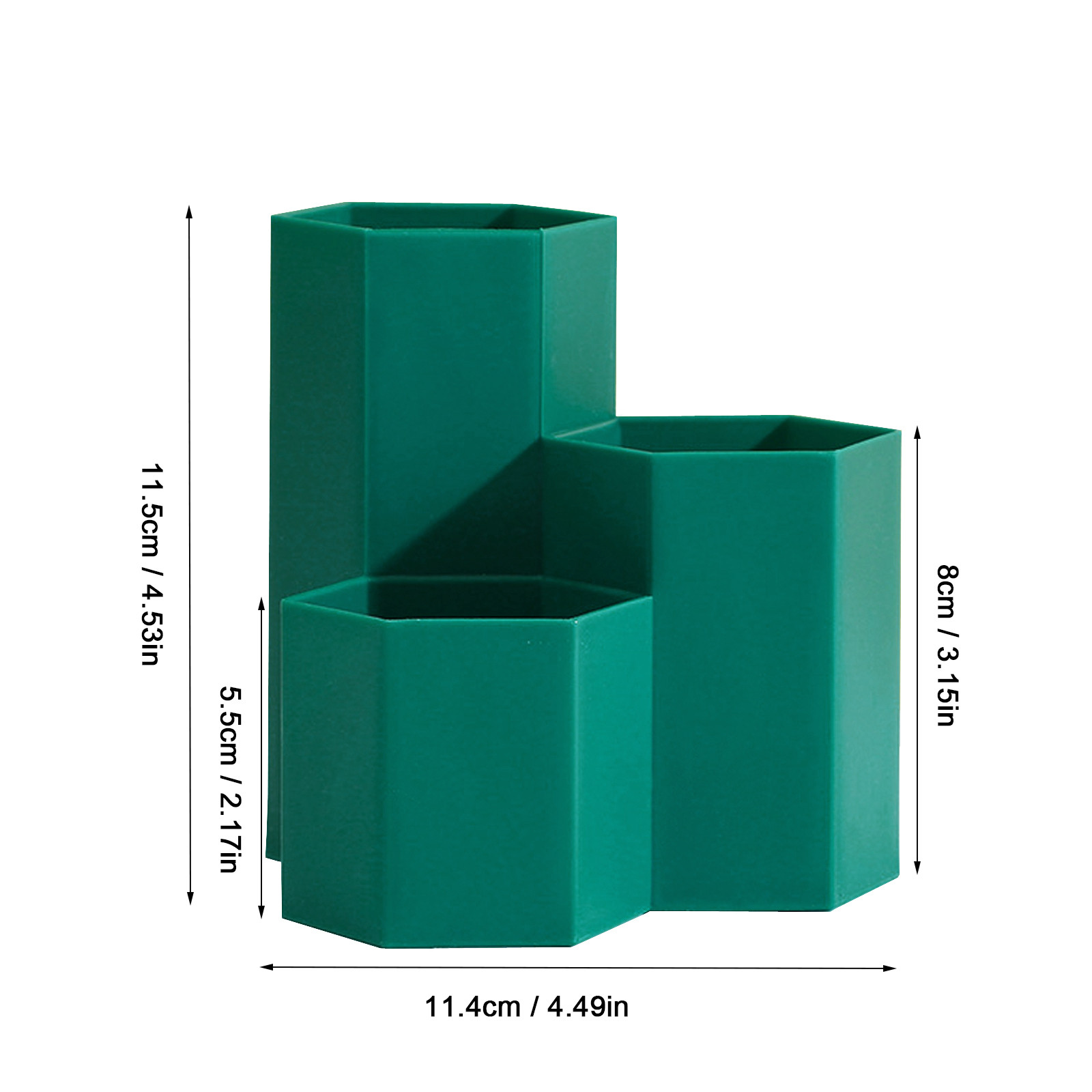 Pen Organizer Rhombus 3-Port Pen Holder Hexagonal Multifunctional ...