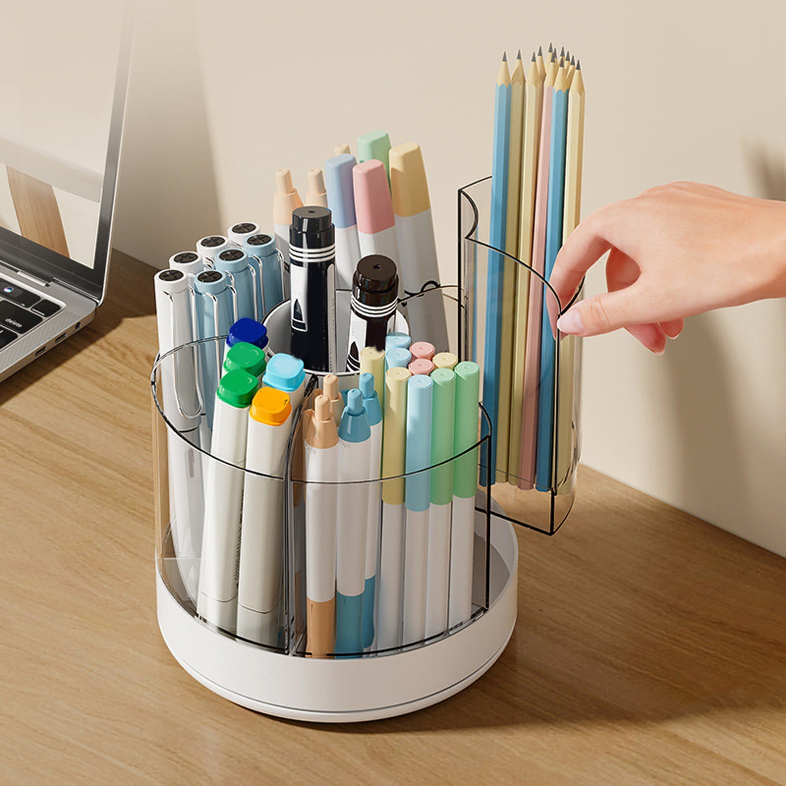 Pen Organizer Storage Pen Holder Large Capacity Desktop Office Students ...