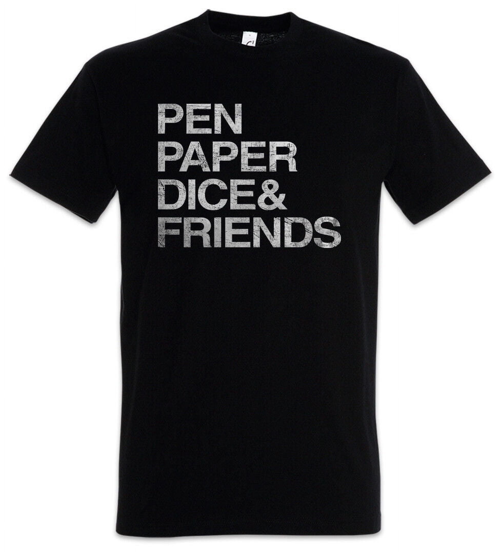 Pen Paper Dice & Friends T-Shirt Dungeons Larp Tabletop Games Drangons ...
