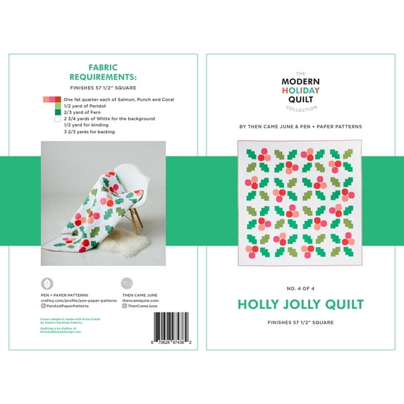 Pen & Paper Patterns Holly Jolly Quilt Pattern - Walmart.com