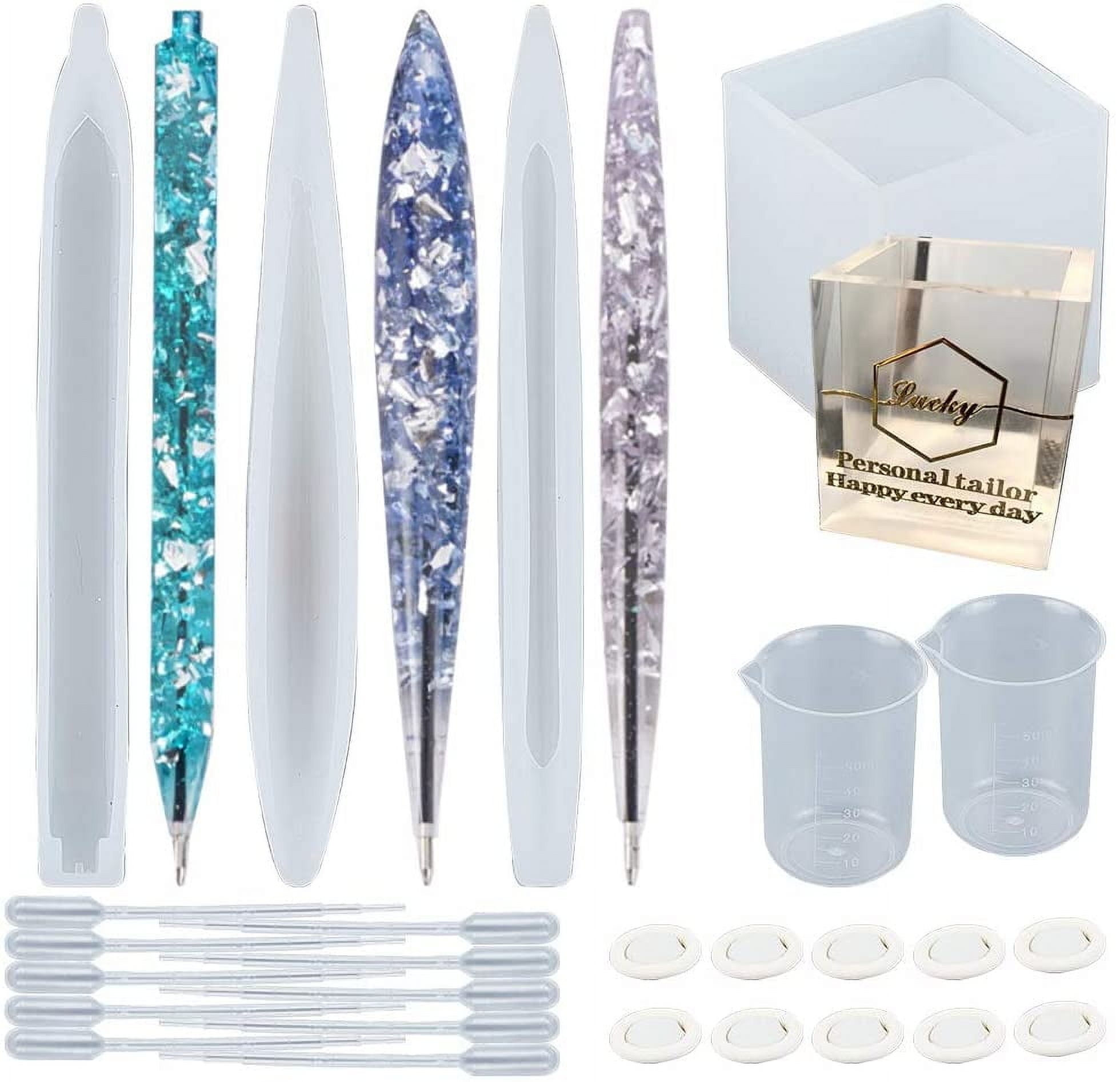 Pen & Pen Pot Silicone Molds For UV Resin Epoxy Resin Jewelry Making ...