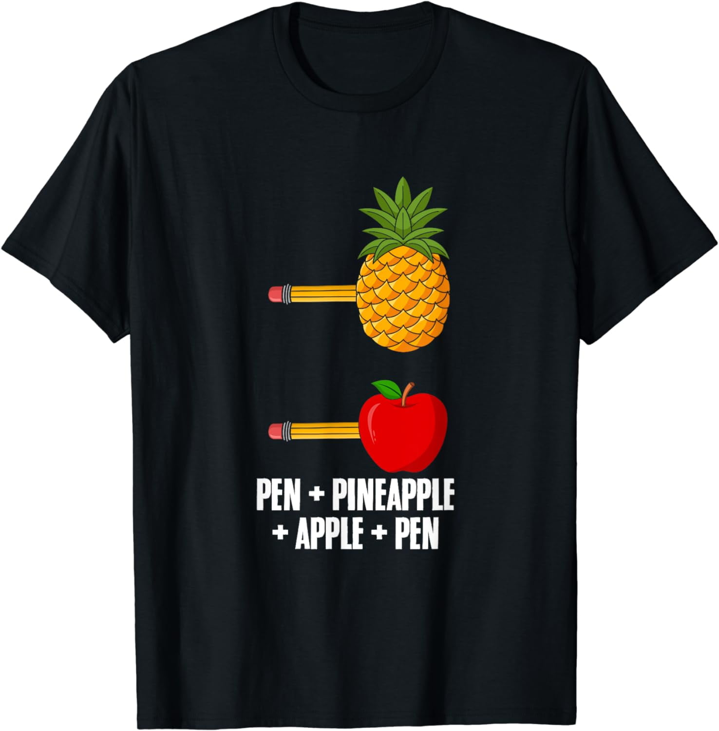 Pen Pineapple Apple Pen Hawaii Summer Fruit Aloha Pineapple T-Shirt - Walmart.com