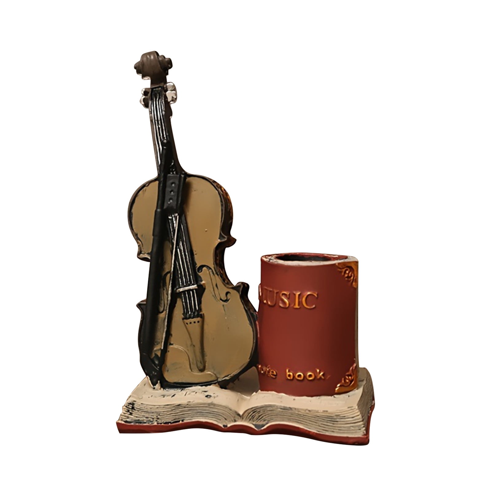 Pen Retro Music Instrument Figurine Resin Crafts Vintage Violin ...