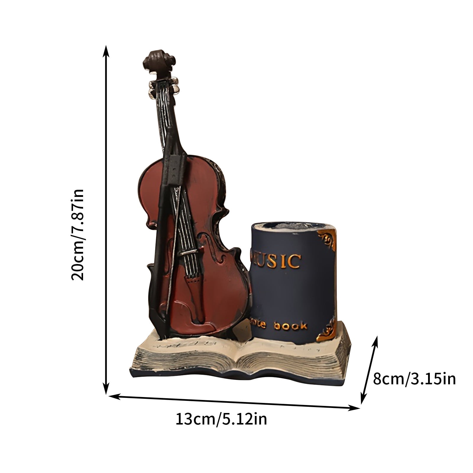 Pen Retro Music Instrument Figurine Resin Crafts Vintage Violin ...