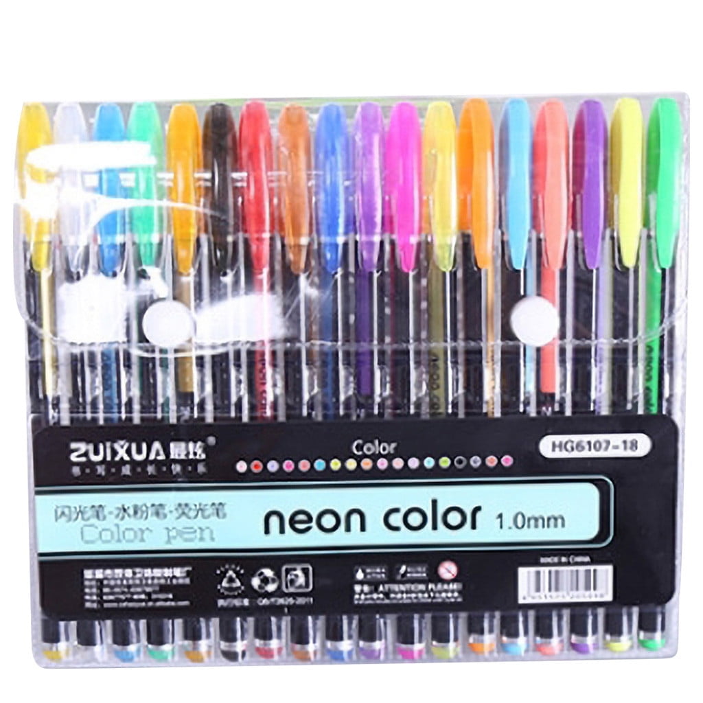Pen Se Glitter Gel Pen Set Coloring Art Marker Books Crafting Doodling ...