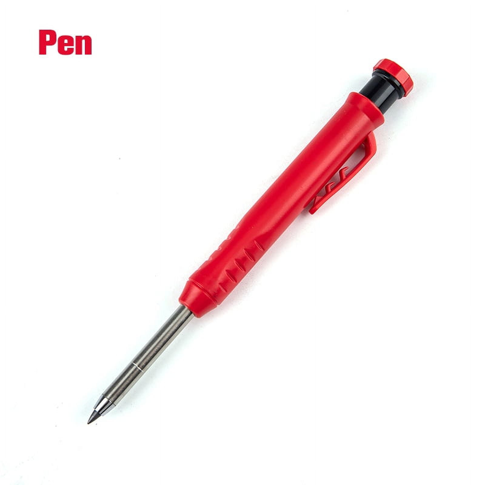 (Pen) Solid Carpenter Pencil Refill Leads Built-in Sharpener Deep Hole ...