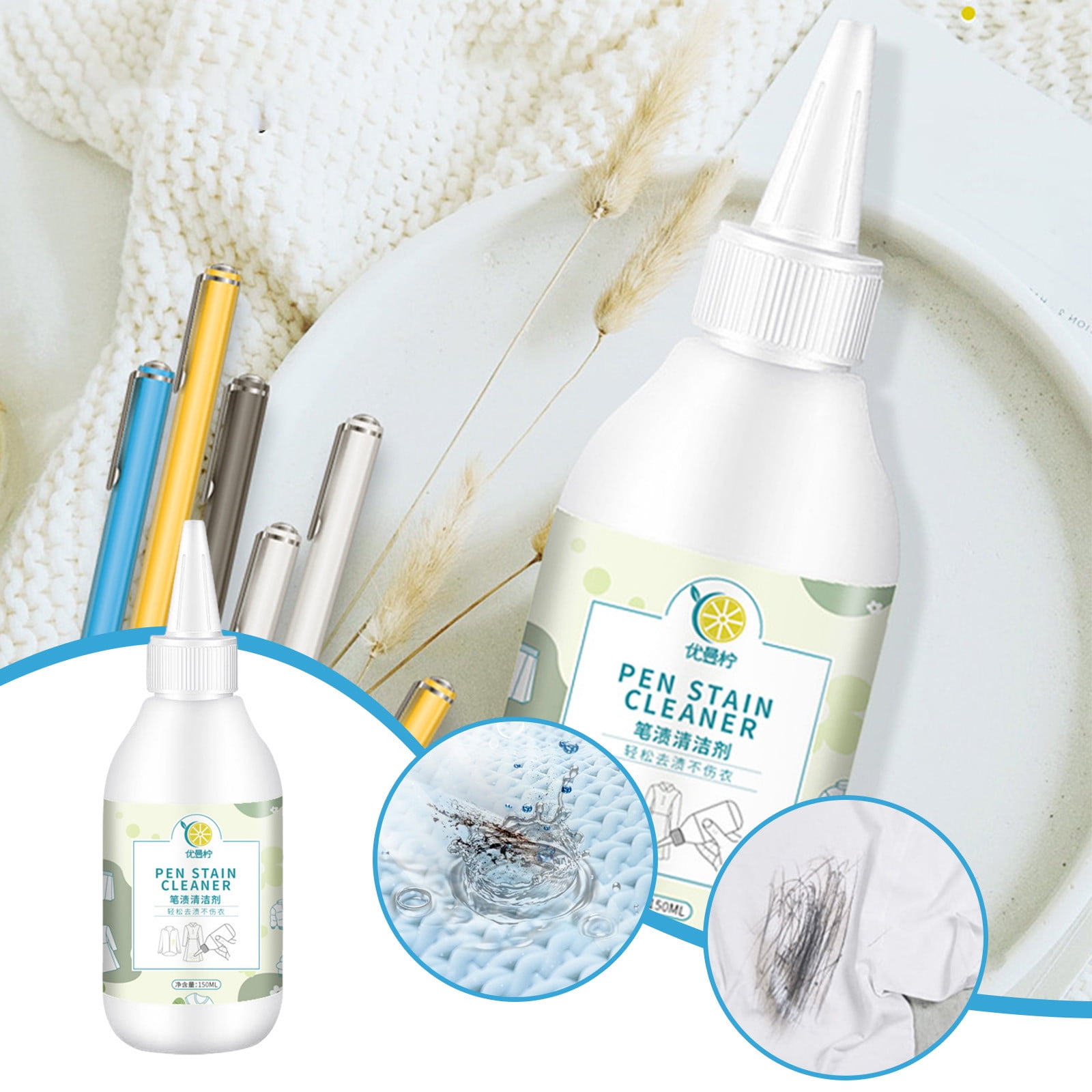 Pen Stain Remover Cleaner for Clothes | Ballpoint & Ink Mark Removal ...