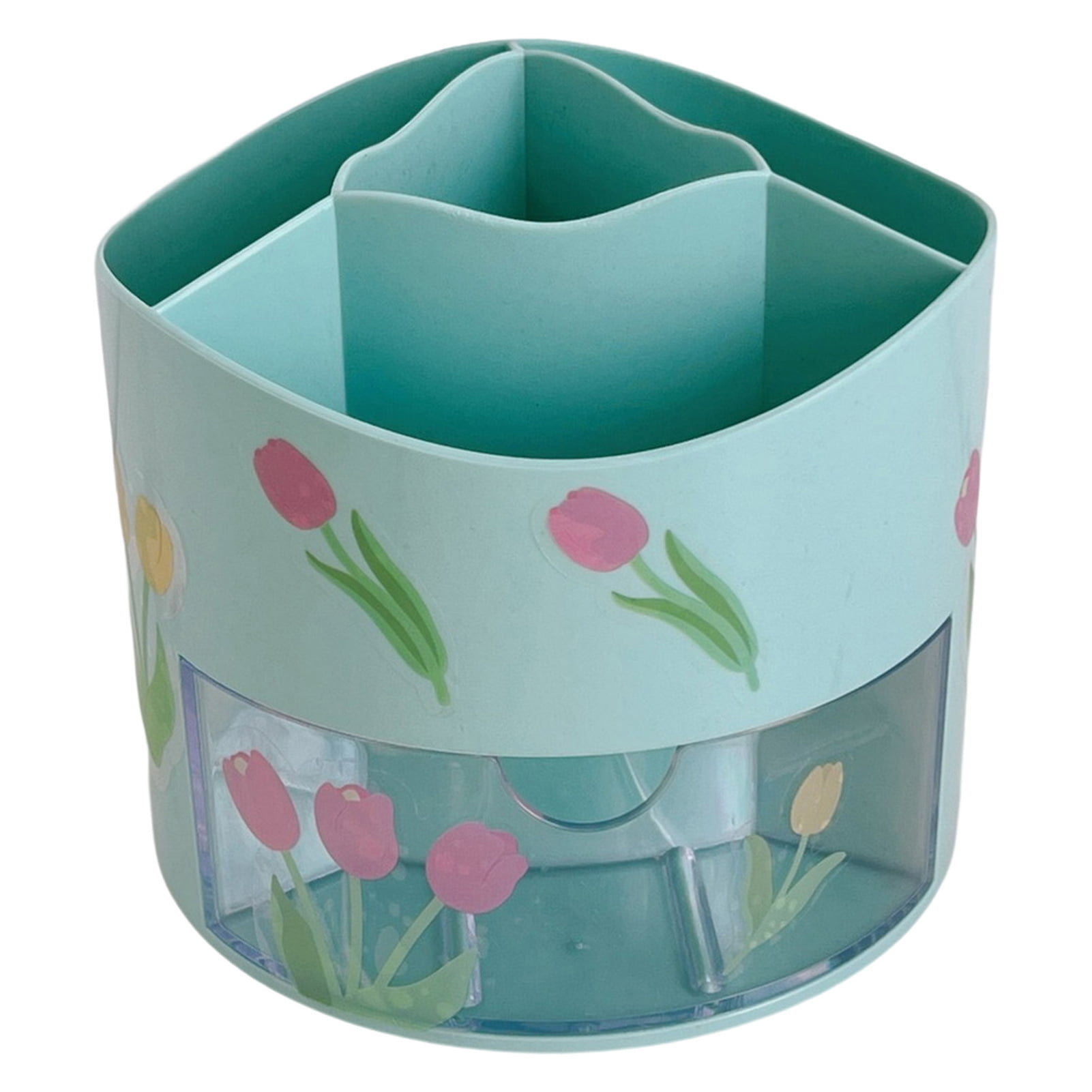 Pen Storage Rack Multi Compartments Solid Color Rotary Desktop Rack for ...