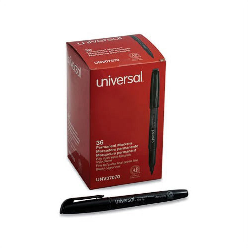 Pen-Style Permanent Marker Fine Bullet Tip, Black, 36/Pack - Walmart.com