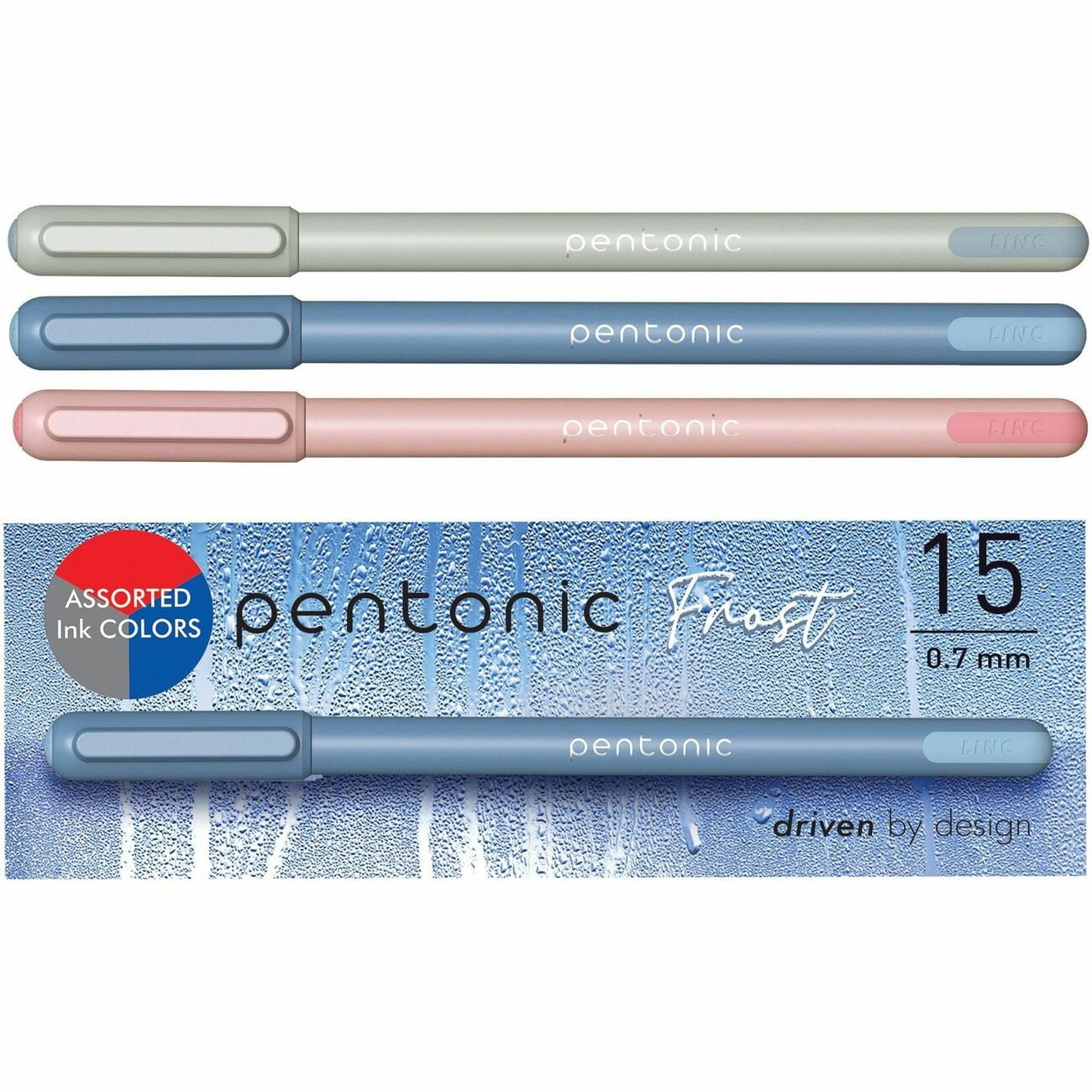 Pen-Tab Frosted Barrel Ballpoint Pens (pen13088) - Walmart.com