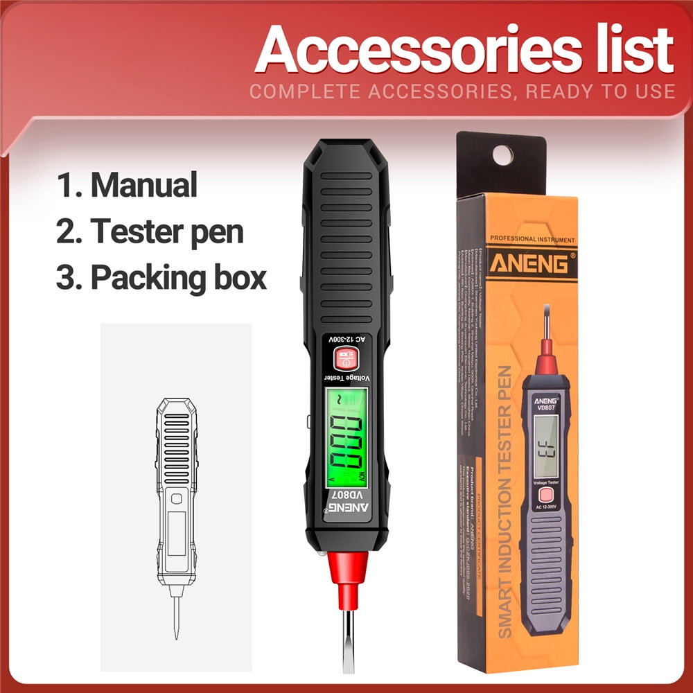 Pen Type Digital Multimeter 6000 Counts AC/DC Voltage Tester ...