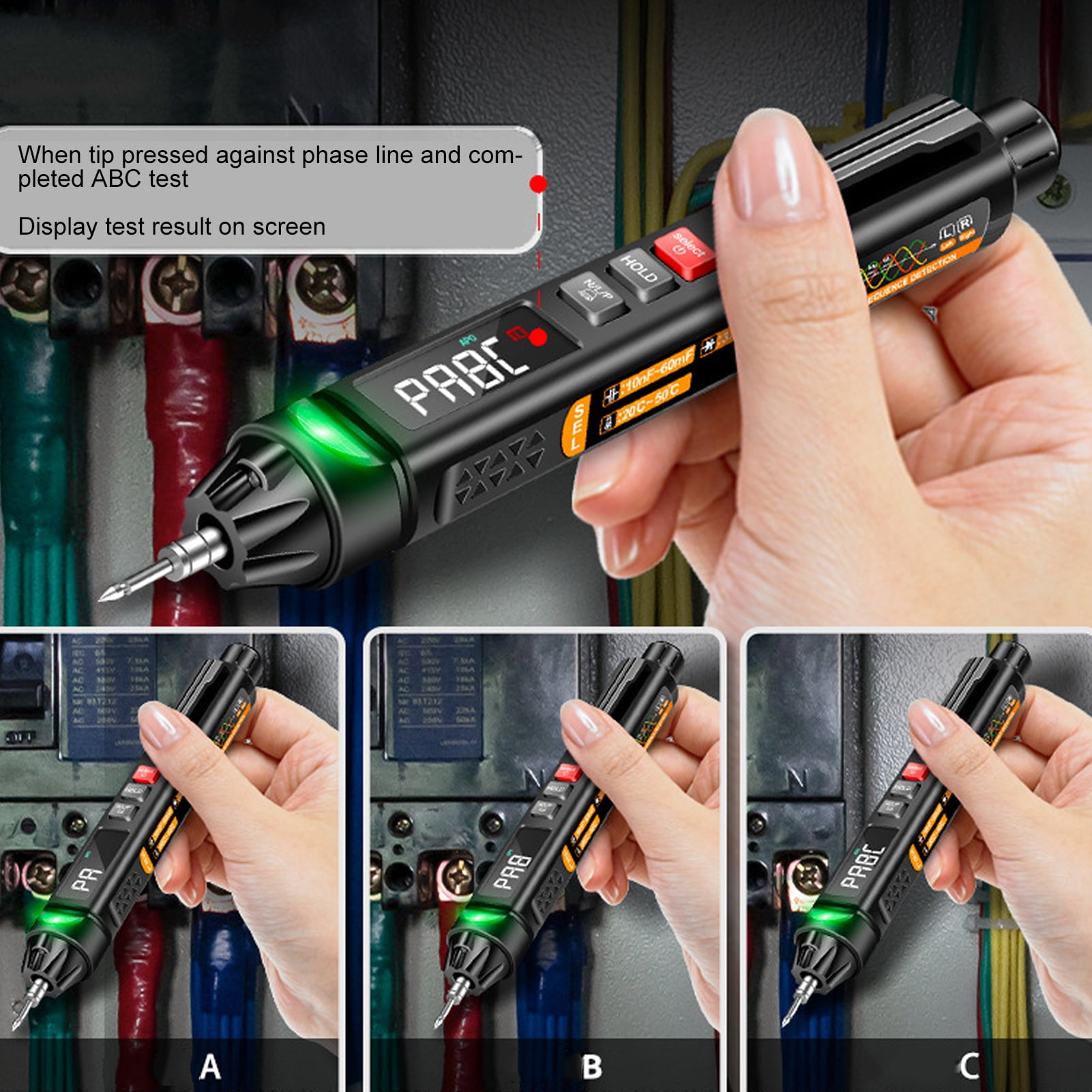 Pen Type Digital Multimeter AC DC Voltage Capacitance Temperature ...
