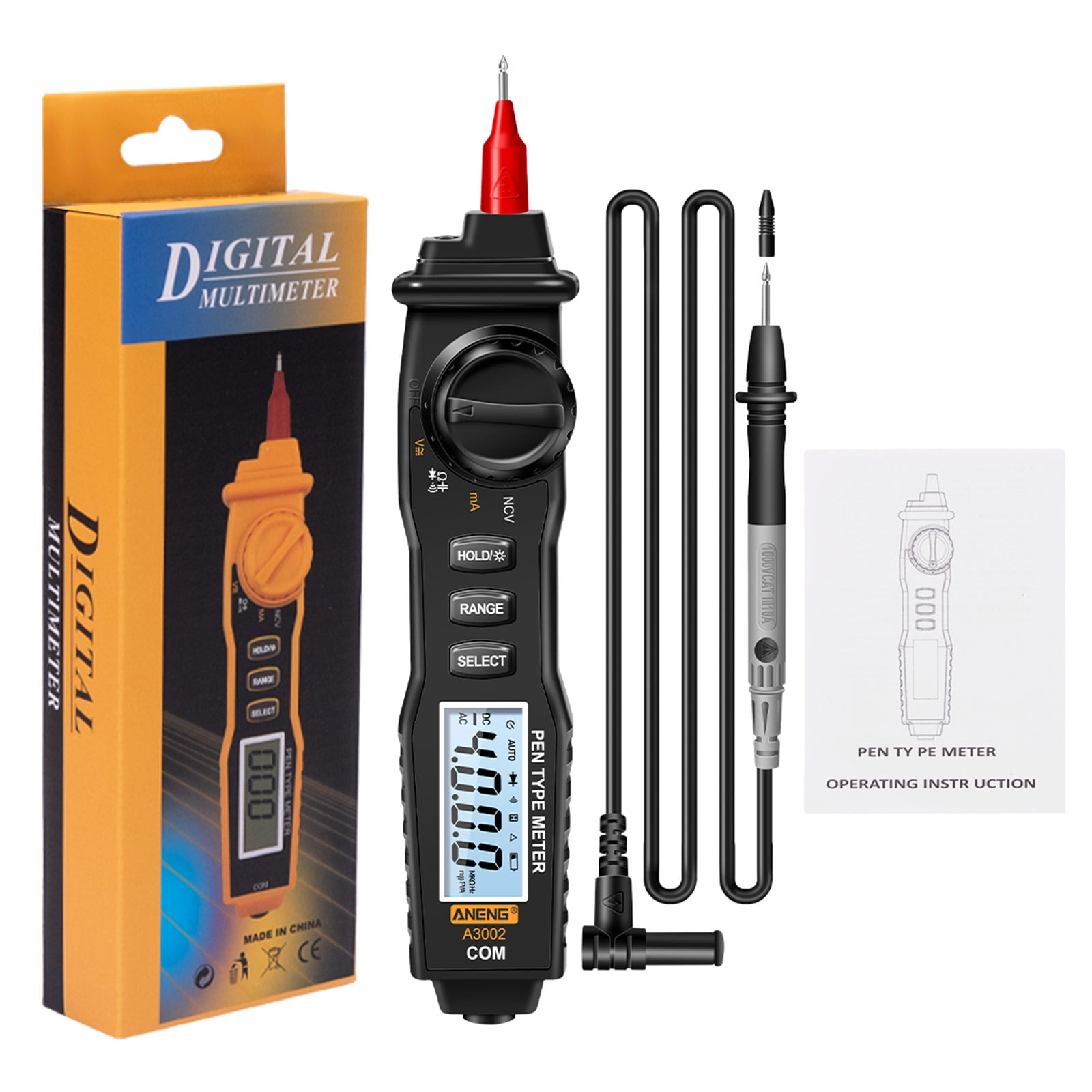 Pen Type Digital Multimeter Electrical Tester with NCV AC/for DC ...