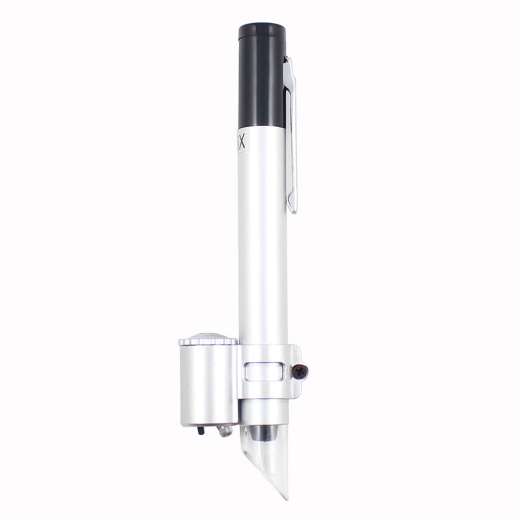 Pen Type Microscope MicroPen 50X Mini LED Magnifier Microscope Jewelers ...