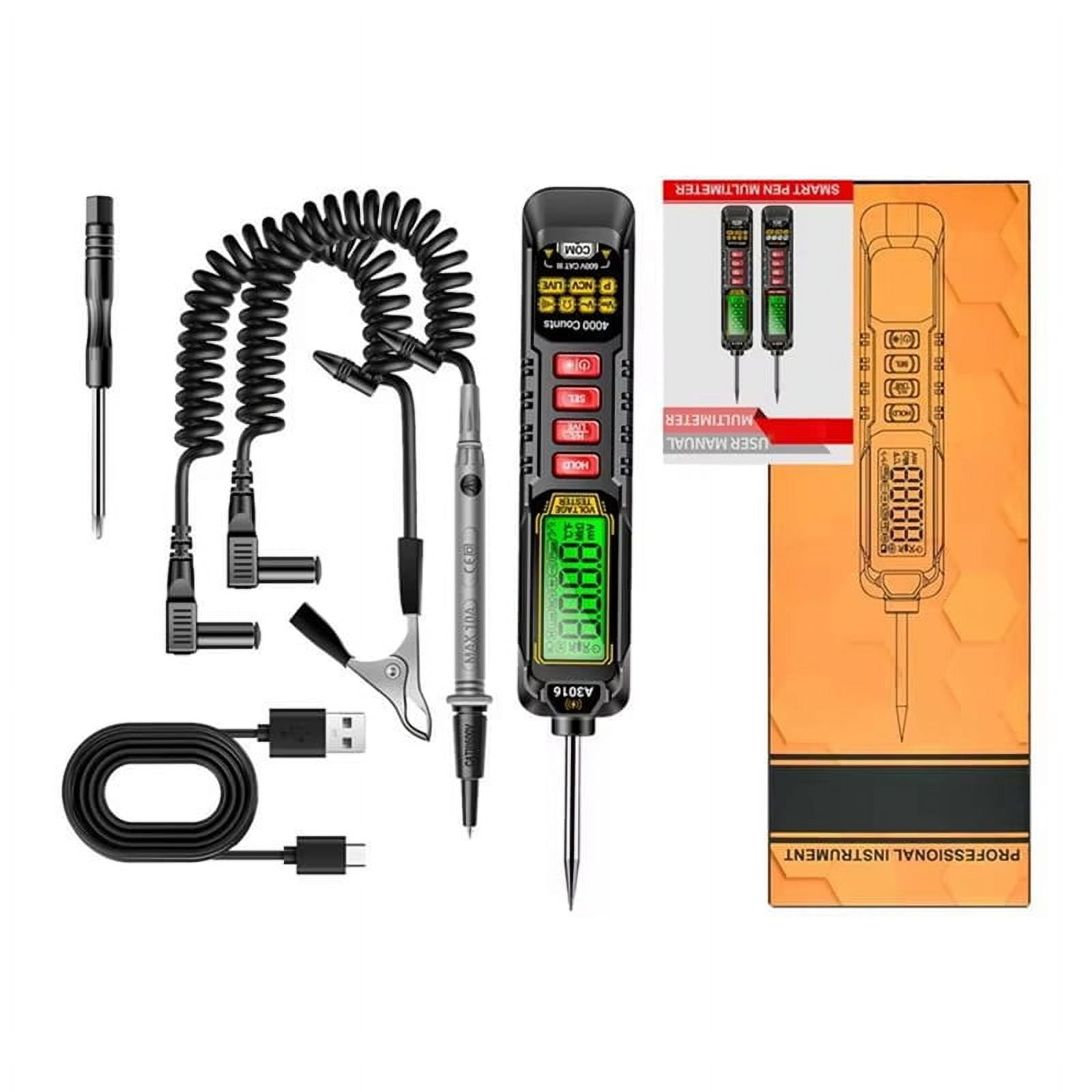 Pen Type Multimeter Voltmeter 4000-Count Detector Voltage Electrical ...