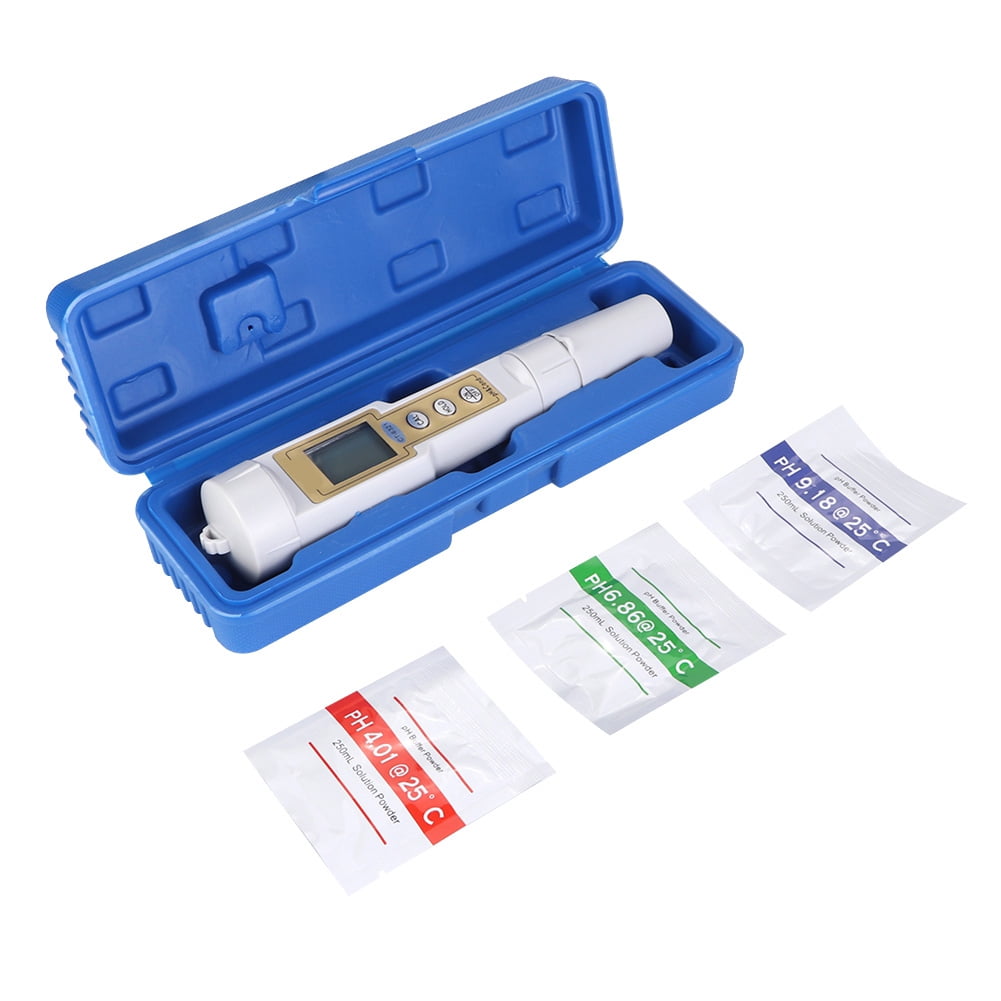 Pen-Type Portable pH & Conductivity Meter, Includes pH Buffer Powder ...