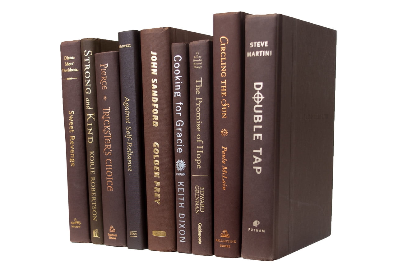 Pen & Willow Brown Decorative Books - Real shelf-ready book bundle for ...