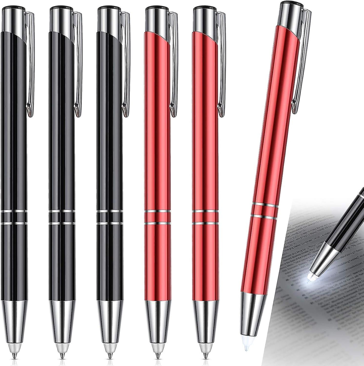 Pen With Light For Writing In The Dark, 6 Pieces Lighted Tip Pen Led ...